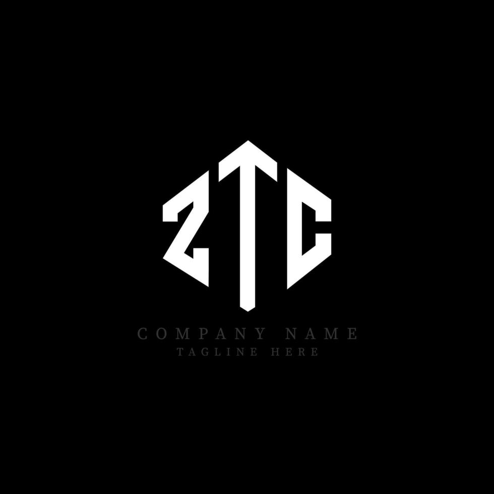 ZTC letter logo design with polygon shape. ZTC polygon and cube shape logo design. ZTC hexagon ...