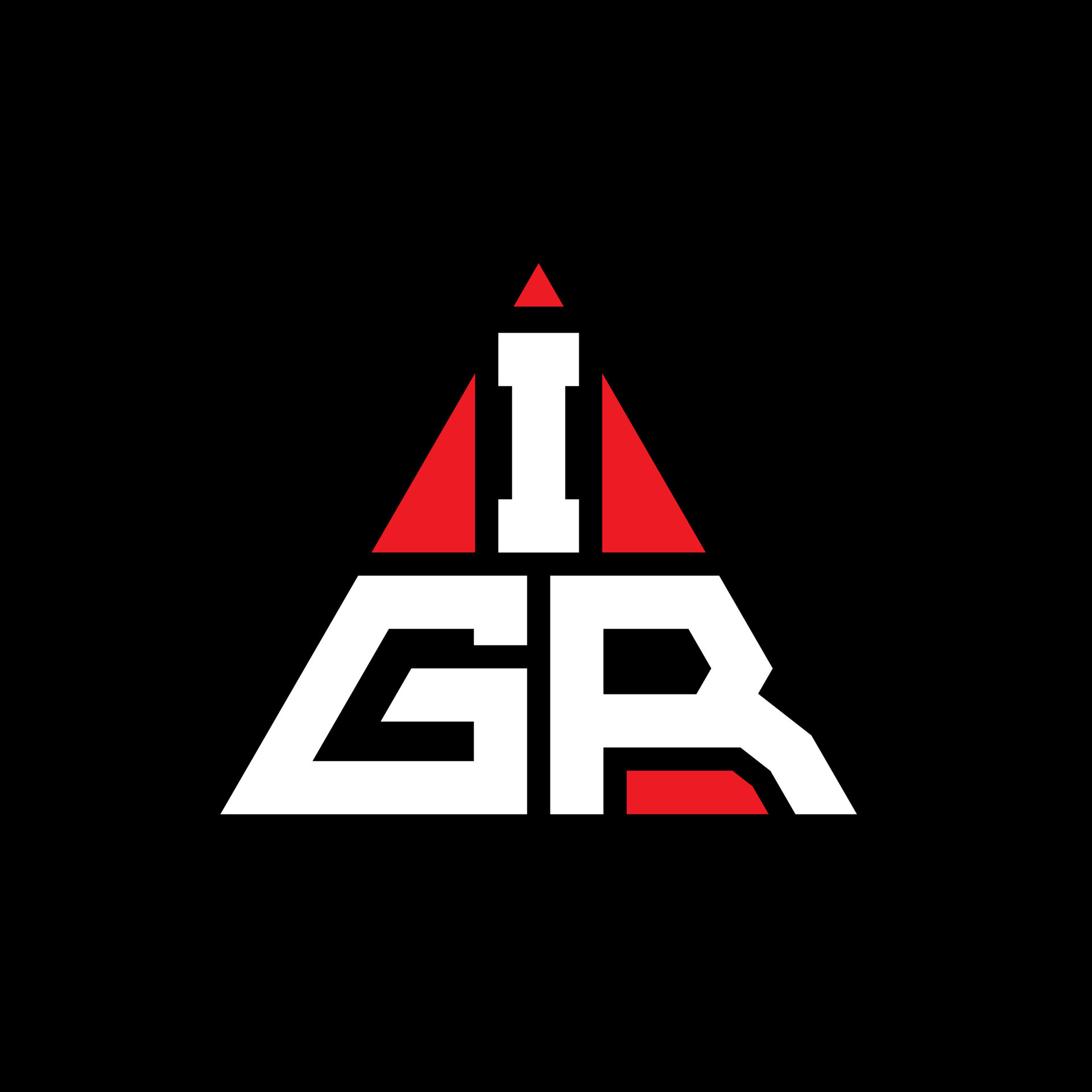 IGR triangle letter logo design with triangle shape. IGR triangle logo design monogram. IGR ...