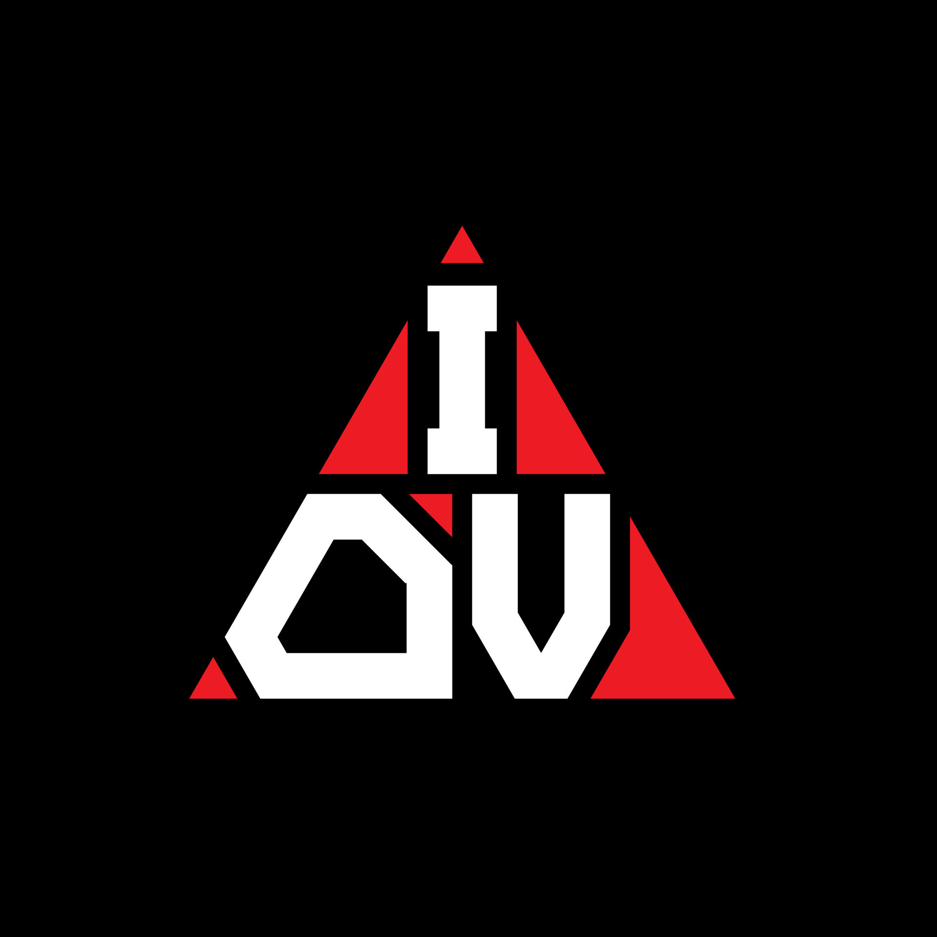 diseño de logotipo de letra triangular iov con forma de triángulo. monograma de diseño del ...