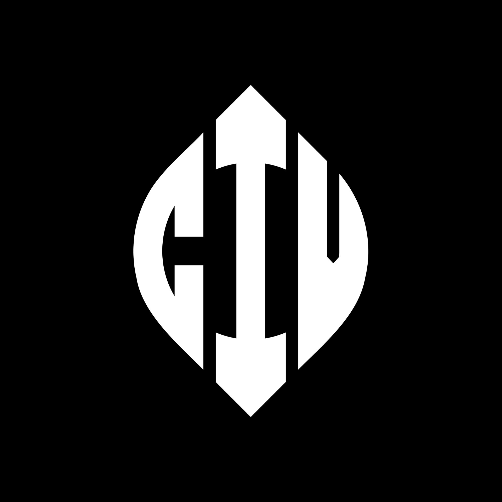 Cit Circle Letter Logo Design With Circle And Ellipse Shape Cit Ellipse Letters With