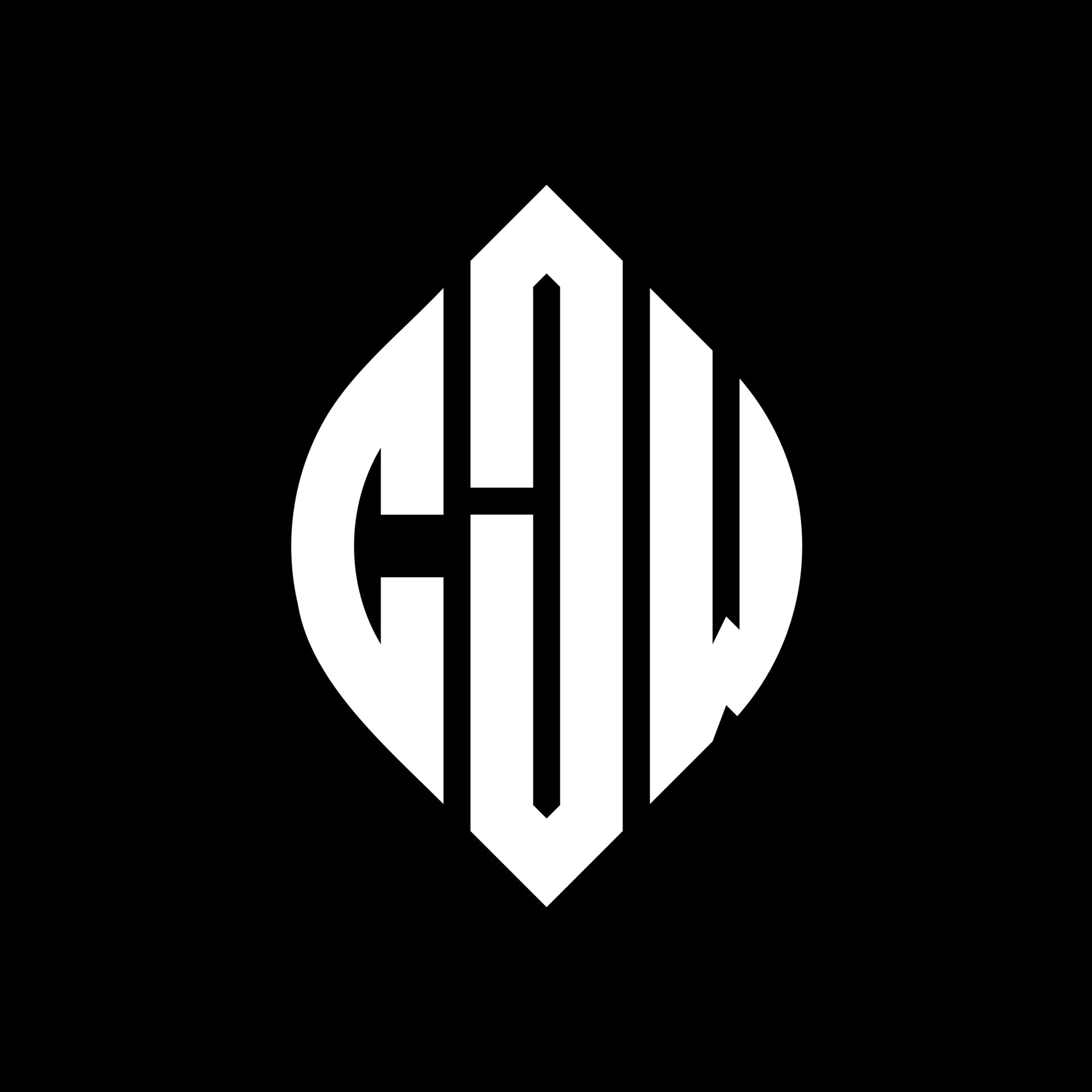 cjw diseño de logotipo de letra circular con forma de círculo y elipse. cjw letras elipses con ...