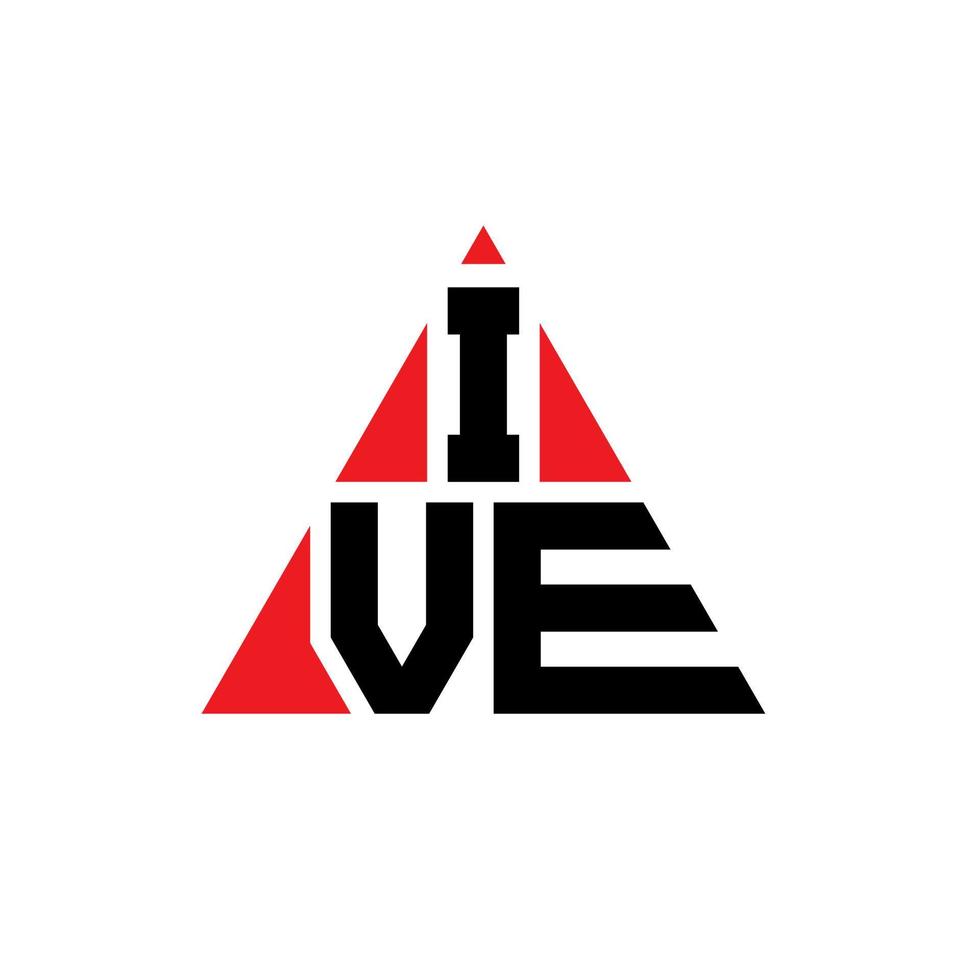 IVE triangle letter logo design with triangle shape. IVE triangle logo design monogram. IVE ...