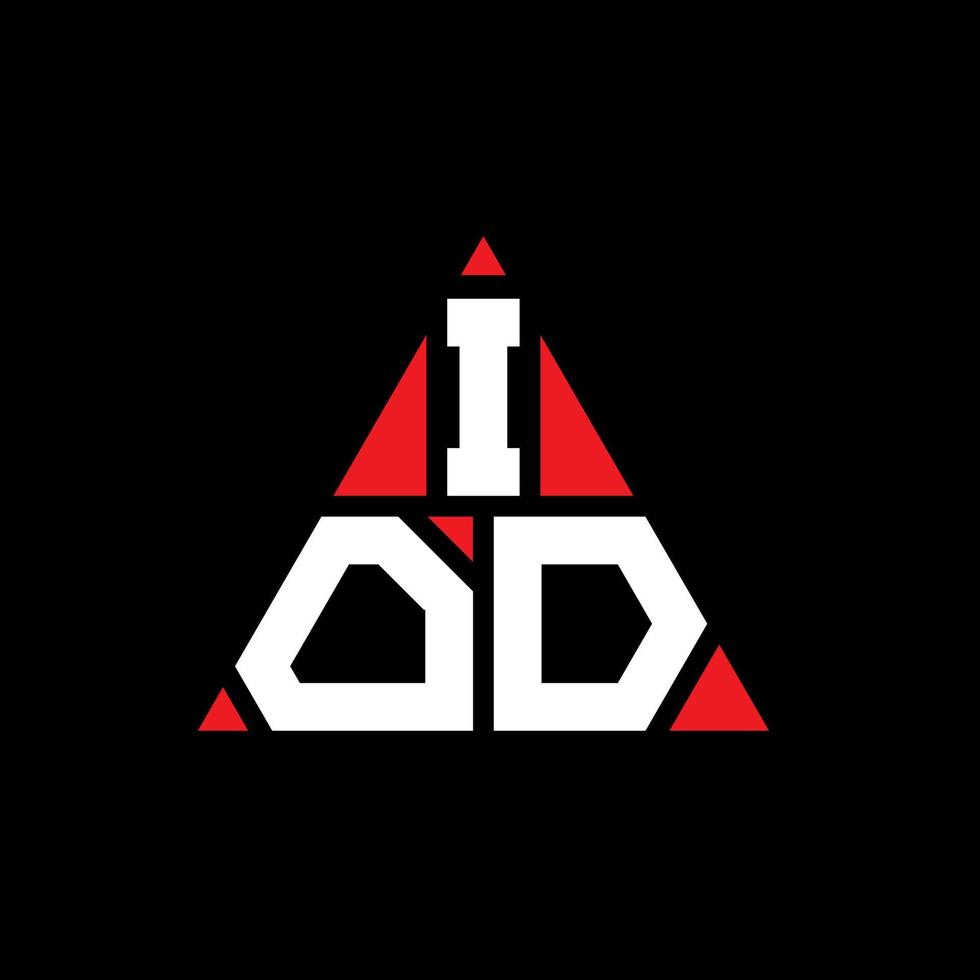 diseño de logotipo de letra de triángulo iod con forma de triángulo. monograma de diseño del ...