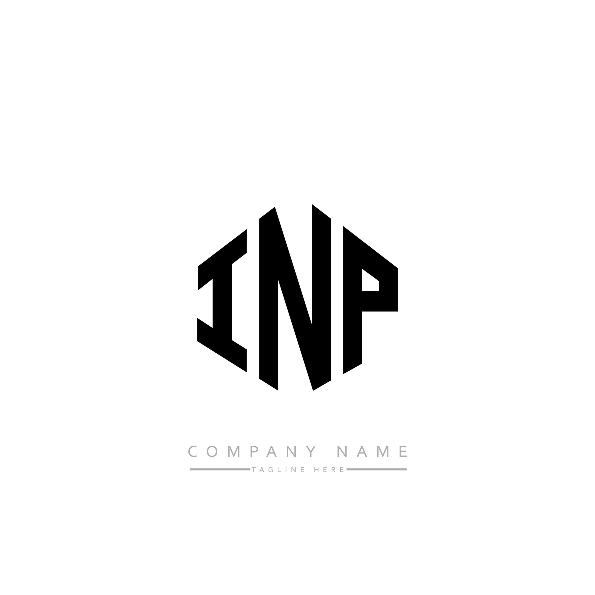 Inp Letter Logo Design With Polygon Shape Inp Polygon And Cube Shape Logo Design Inp Hexagon