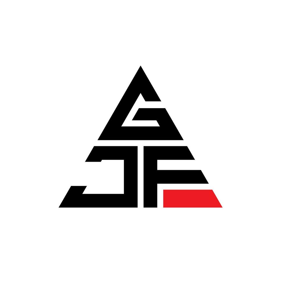 GJF triangle letter logo design with triangle shape. GJF triangle logo design monogram. GJF ...