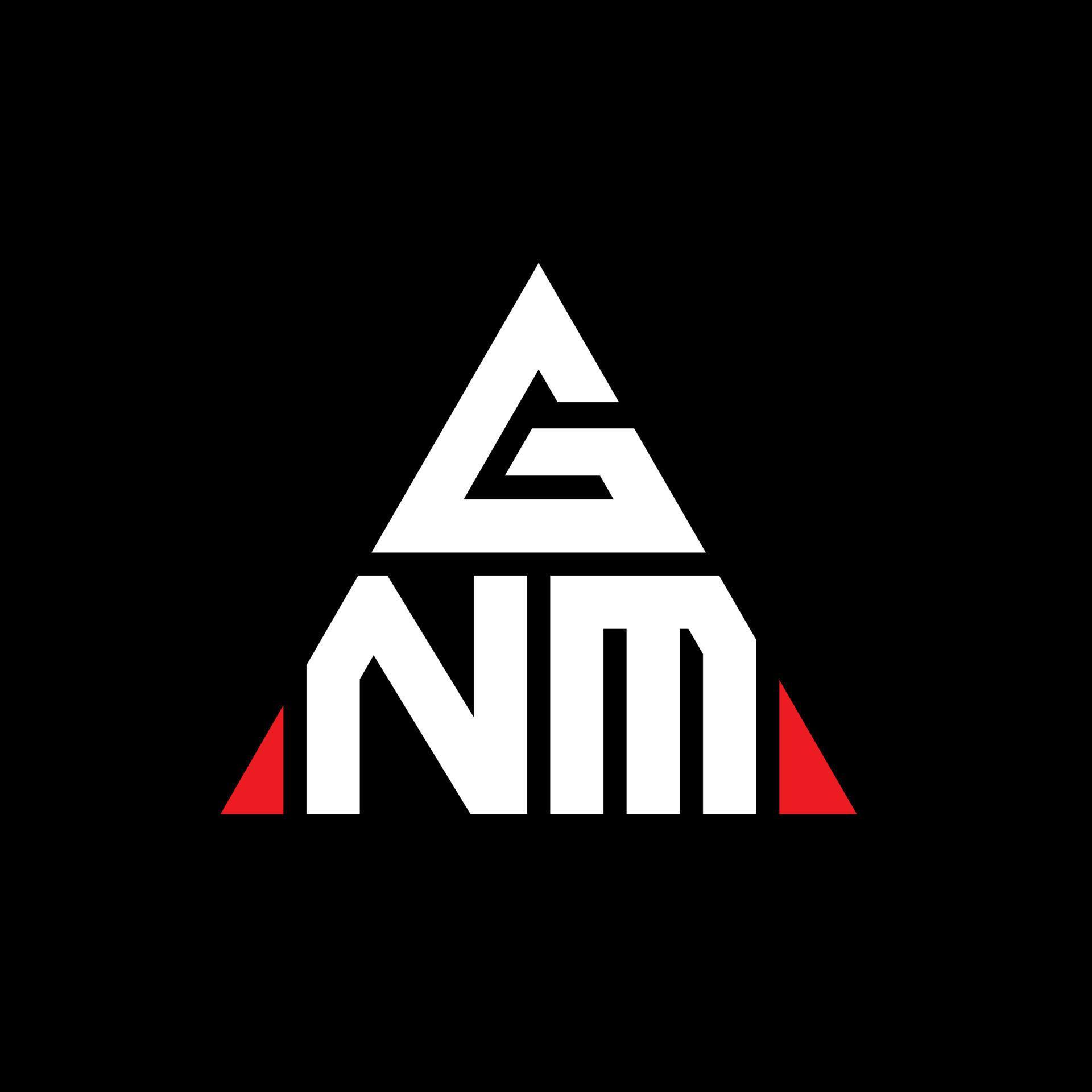 GNM triangle letter logo design with triangle shape. GNM triangle logo design monogram. GNM ...