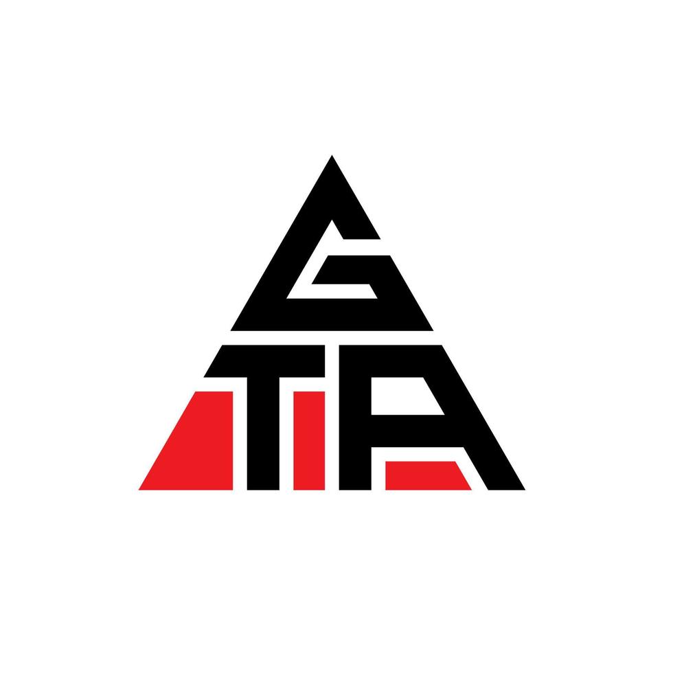 GTA triangle letter logo design with triangle shape. GTA triangle logo design monogram. GTA ...