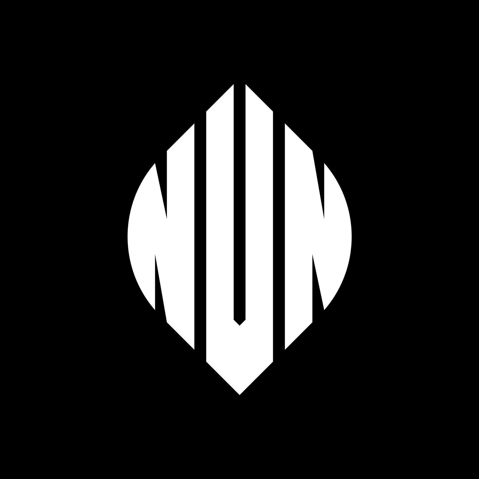 NVN circle letter logo design with circle and ellipse shape. NVN ellipse letters with ...