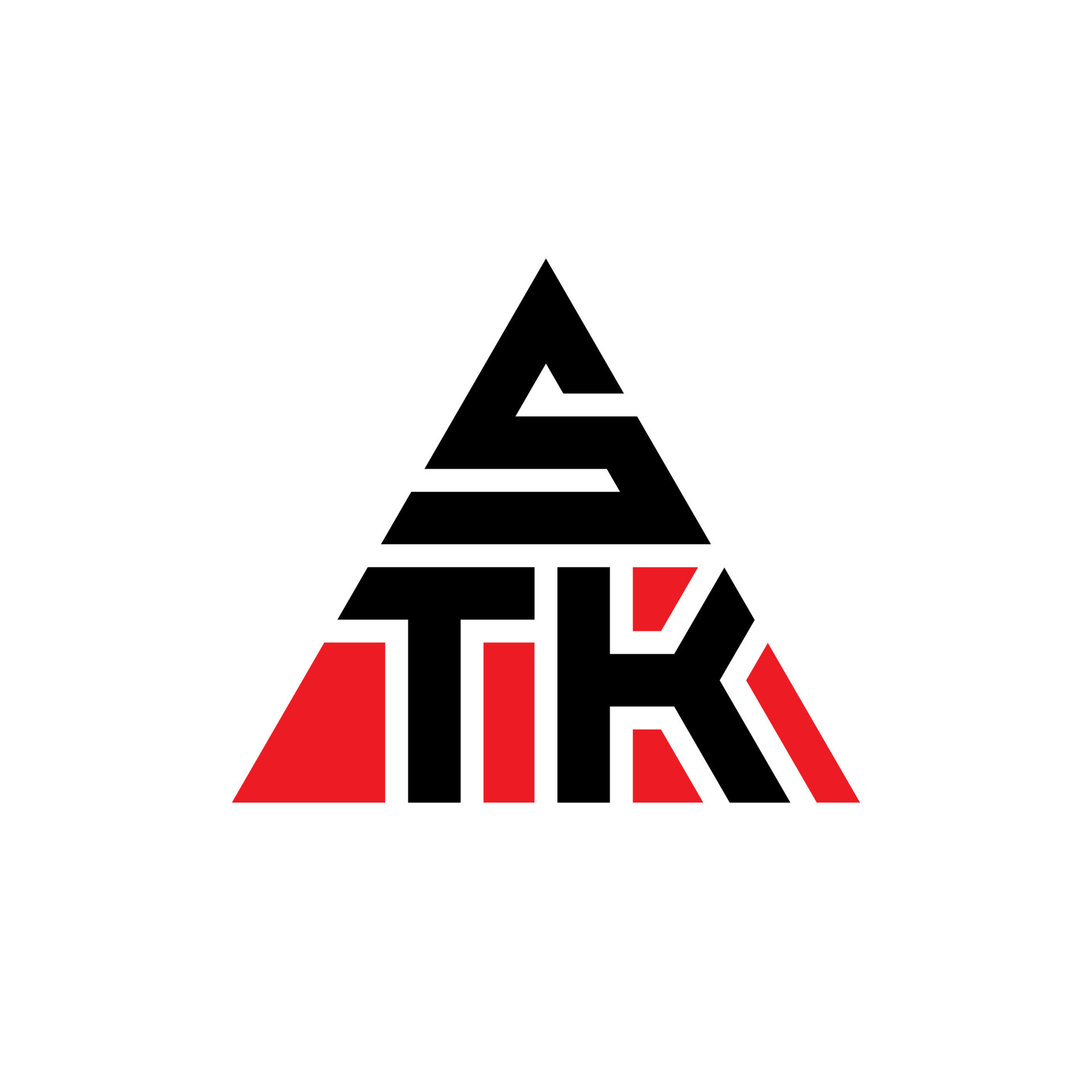 STK triangle letter logo design with triangle shape. STK triangle logo design monogram. STK ...