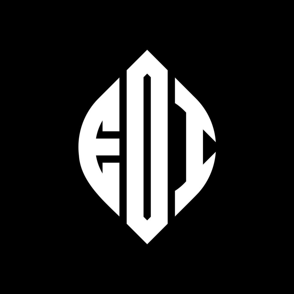 diseño de logotipo de letra circular eoi con forma de círculo y elipse. letras elipses eoi con ...