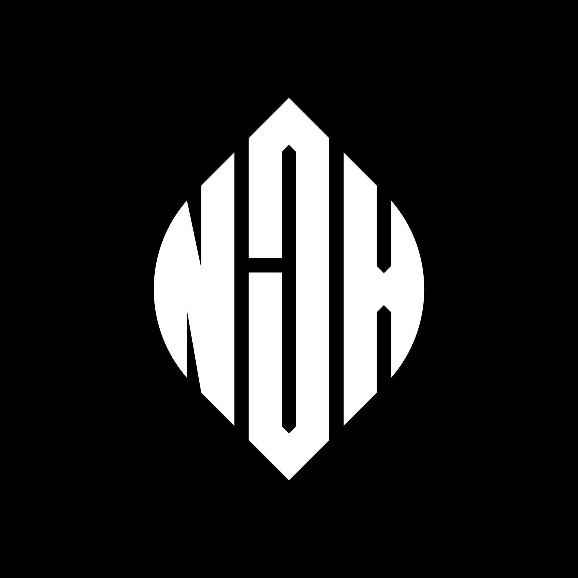 Diseño de logotipo de letra circular njx con forma de círculo y elipse. letras elipses njx con ...