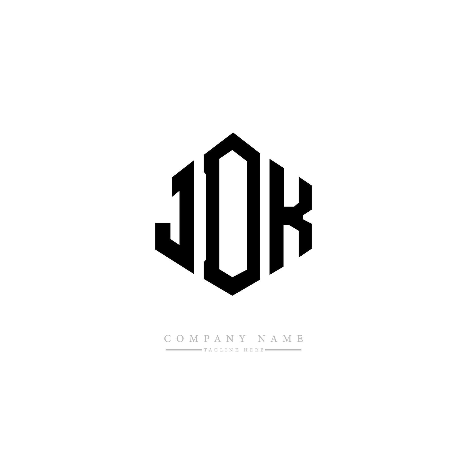 JDK letter logo design with polygon shape. JDK polygon and cube shape ...