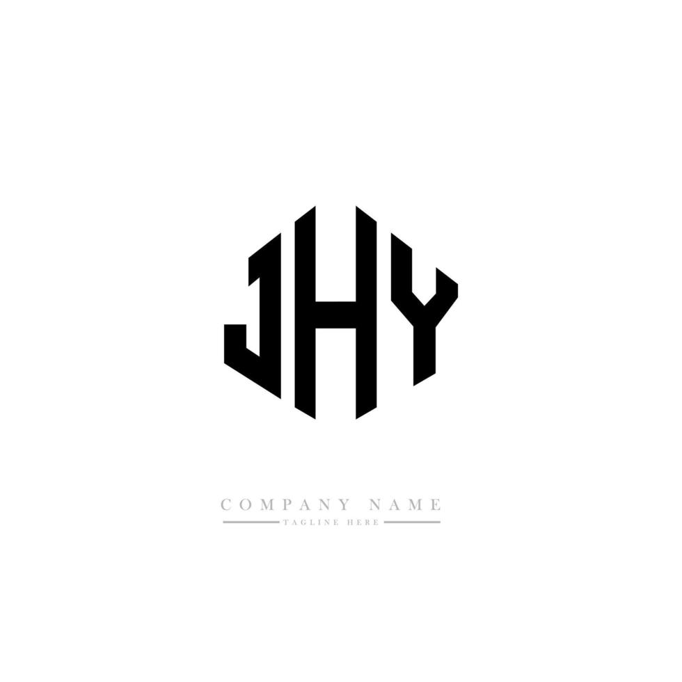 JHY letter logo design with polygon shape. JHY polygon and cube shape logo design. JHY hexagon ...