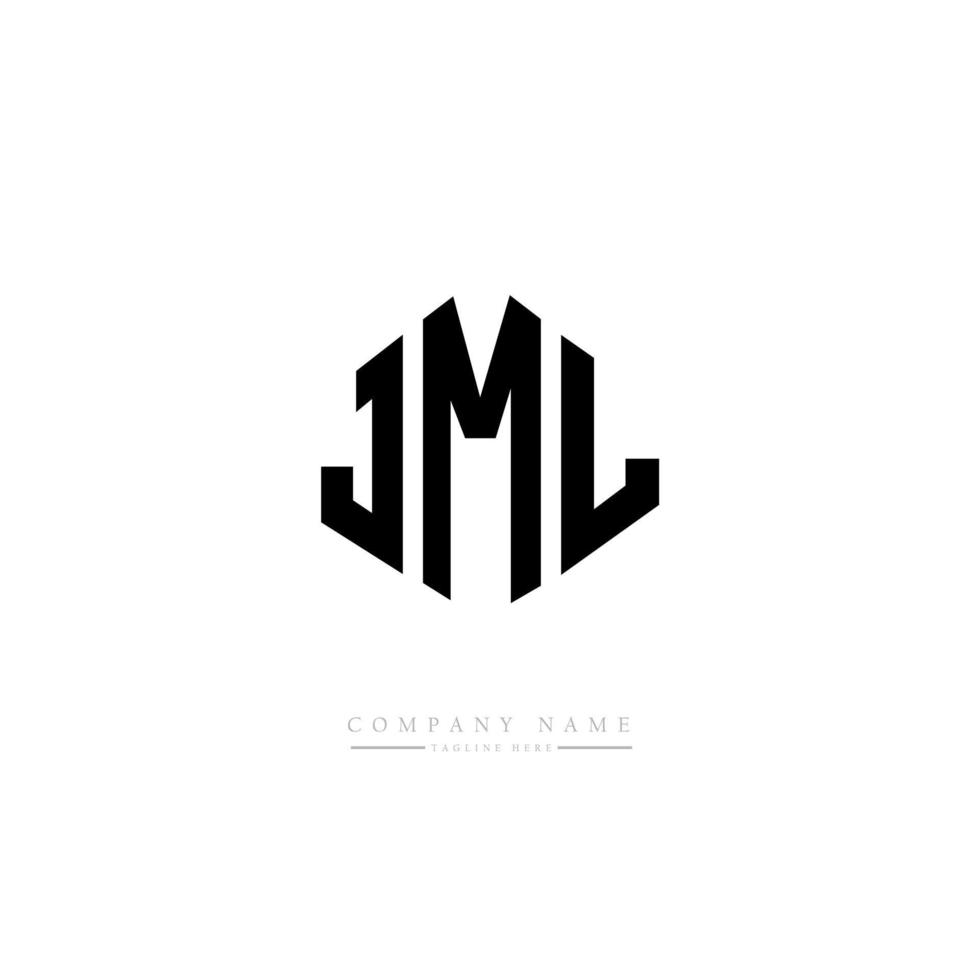 diseño de logotipo de letra jml con forma de polígono. jml polígono y diseño de logotipo en ...