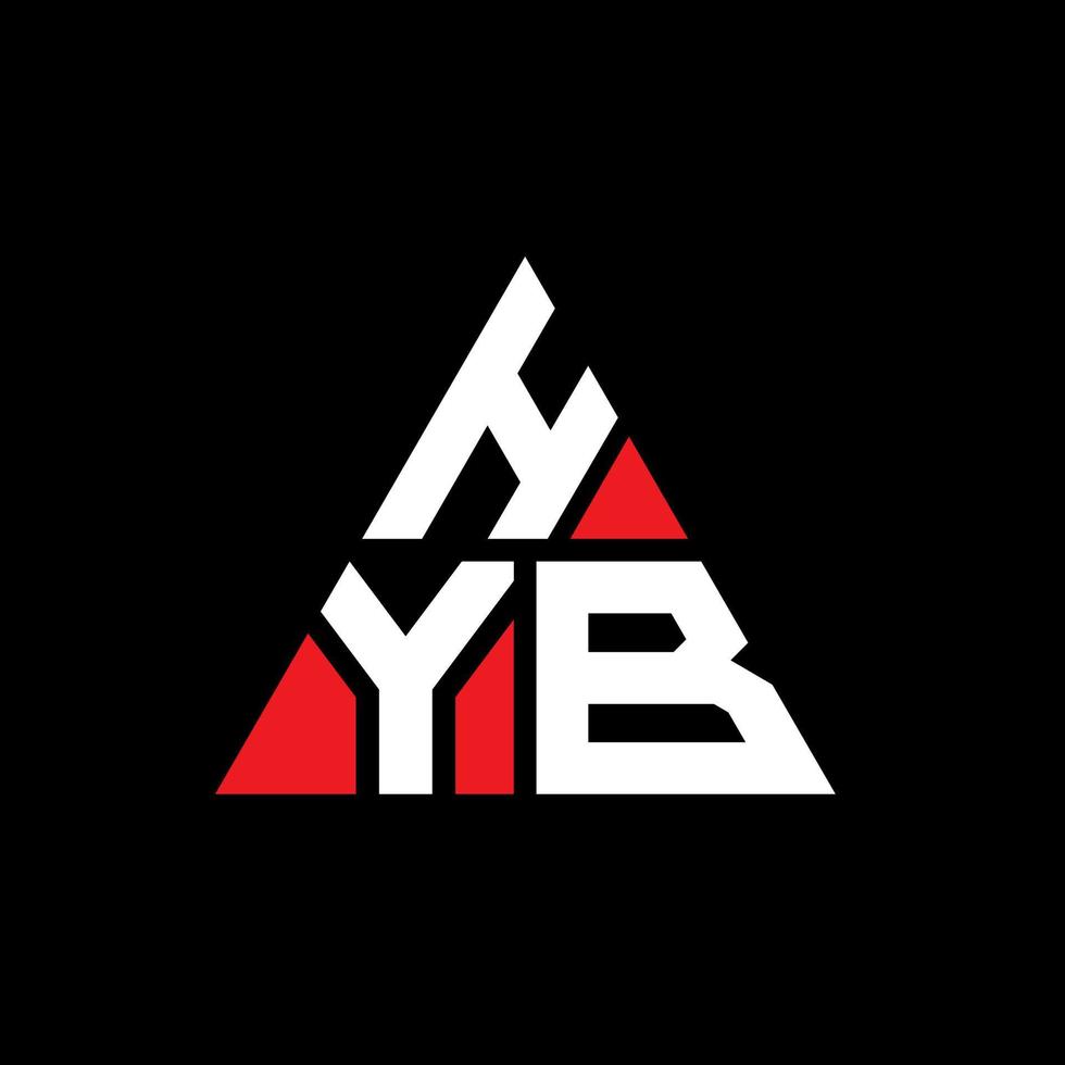 HYB triangle letter logo design with triangle shape. HYB triangle logo design monogram. HYB ...