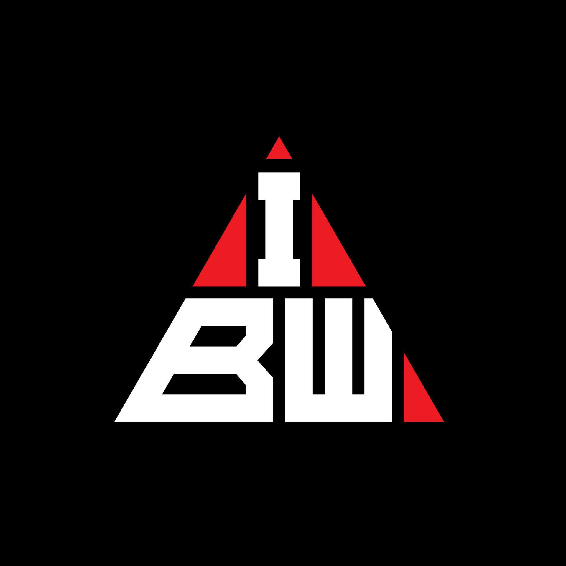 Ibw Triangle Letter Logo Design With Triangle Shape Ibw Triangle Logo Design Monogram Ibw
