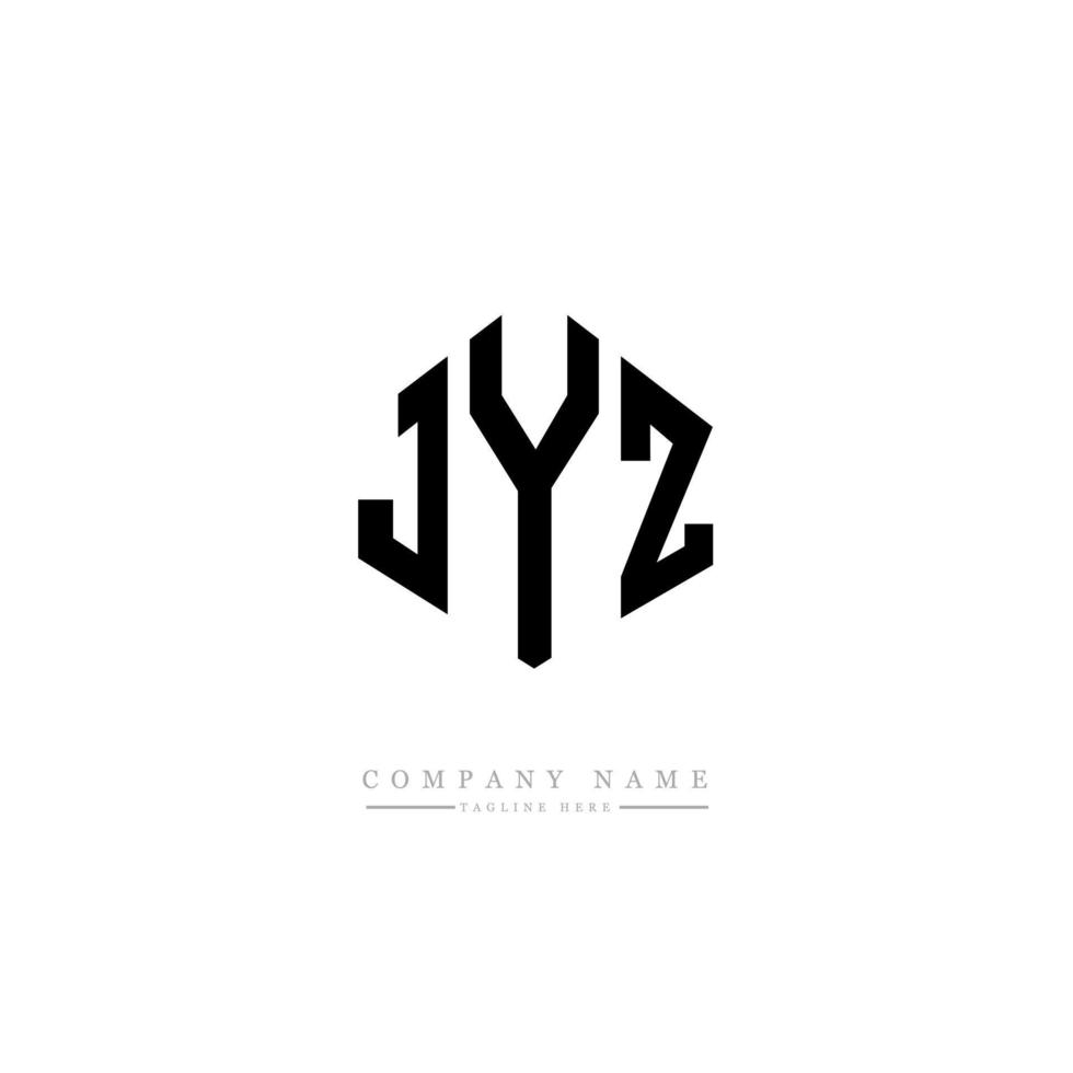 JYZ letter logo design with polygon shape. JYZ polygon and cube shape ...