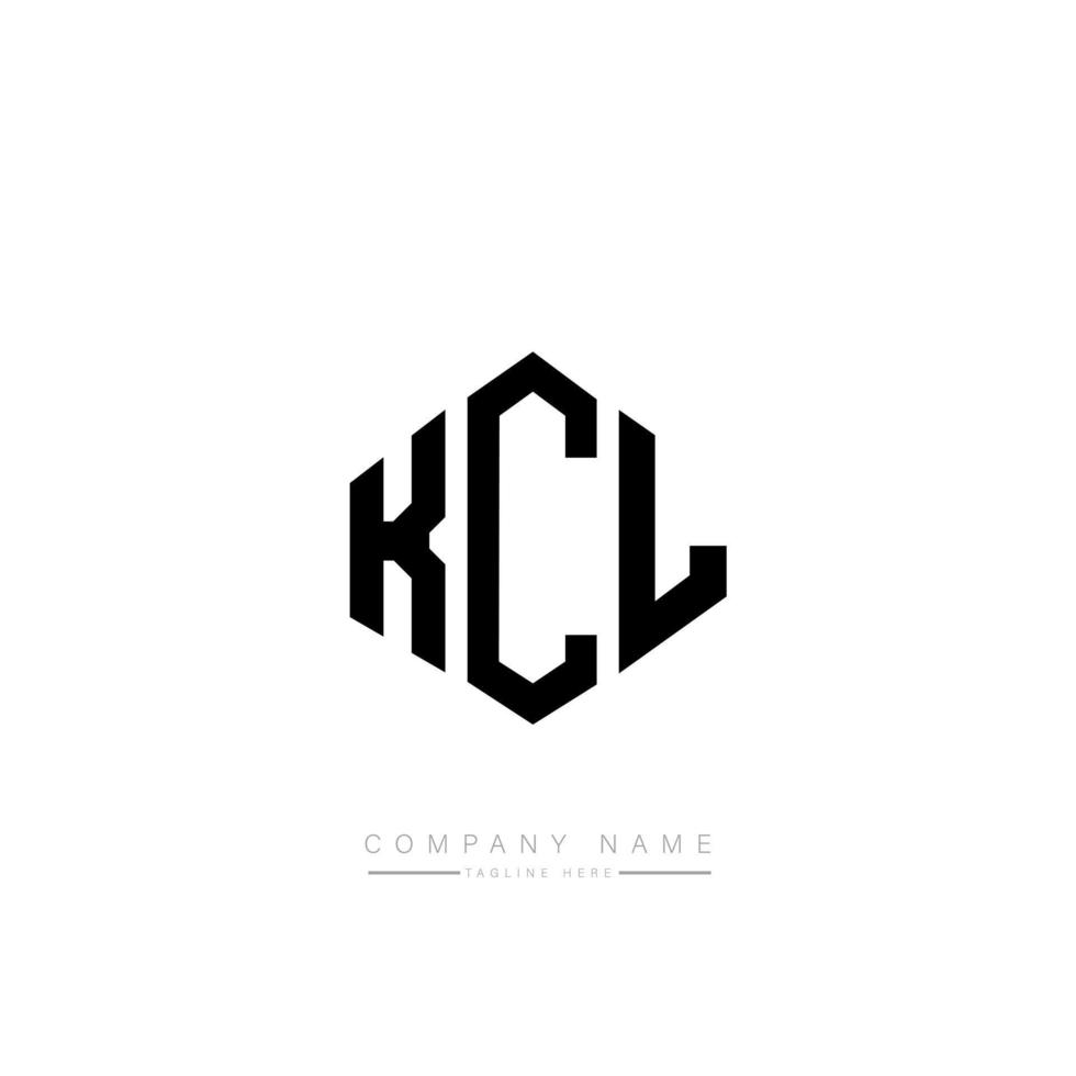 diseño de logotipo de letra kcl con forma de polígono. diseño de logotipo en forma de cubo y ...
