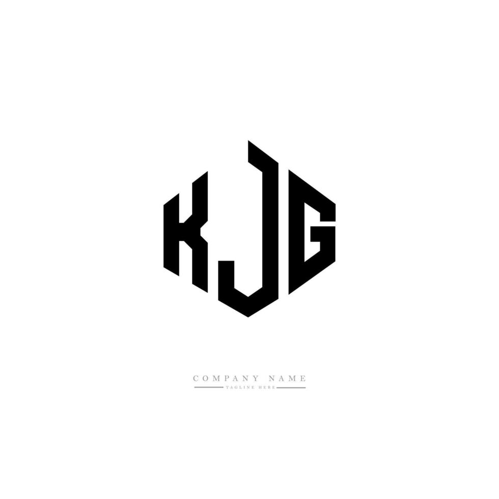 KJG letter logo design with polygon shape. KJG polygon and cube shape logo design. KJG hexagon ...