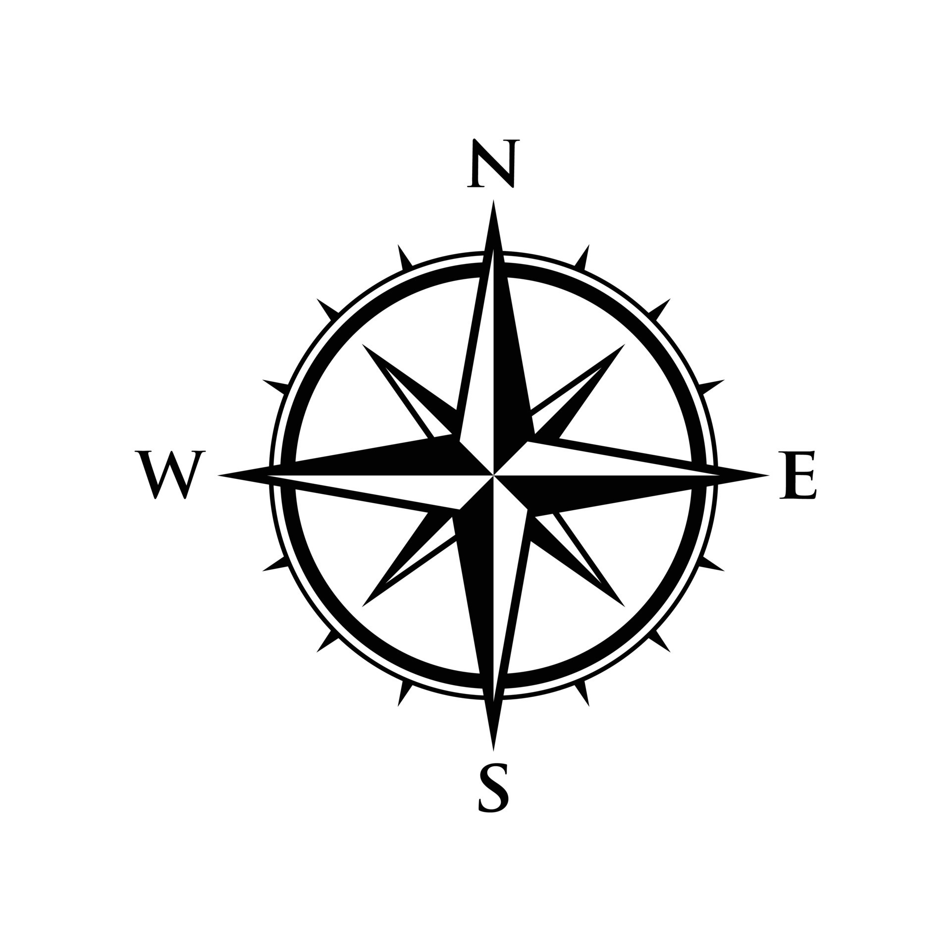 Compass. Compass icon. Compass icon vector isolated on white background ... Compass. Compass icon. Compass icon vector isolated on white background ...