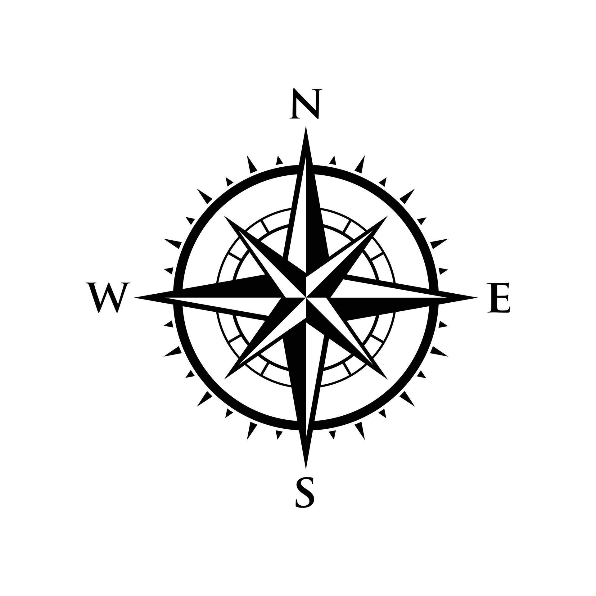 Compass Compass Icon Compass Icon Vector Isolated On White Background Modern Compass Logo