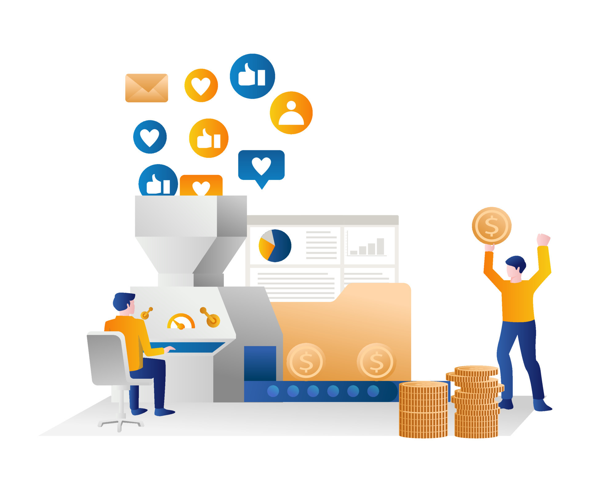 Machine Printing Money From Social Media 9160090 Vector Art At Vecteezy machine-printing-money-from-social-media-9160090-vector-art-at-vecteezy