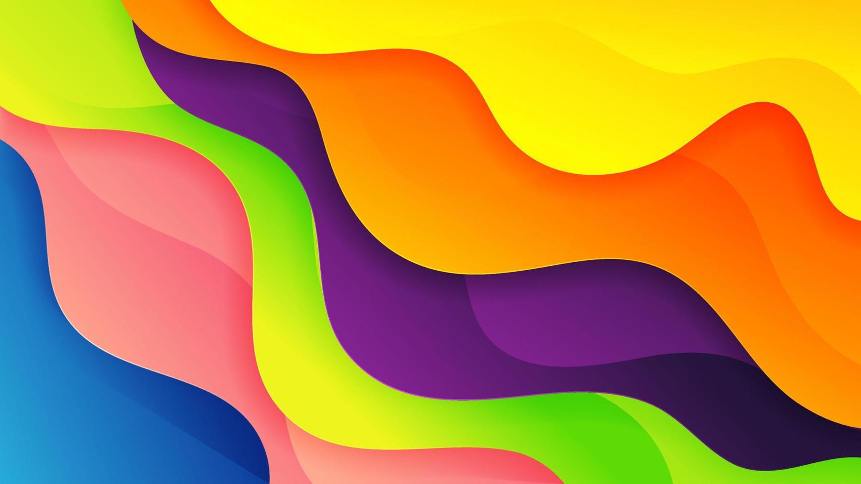 Vector Abstract Background With Gradient Color And Dynamic Shadow On