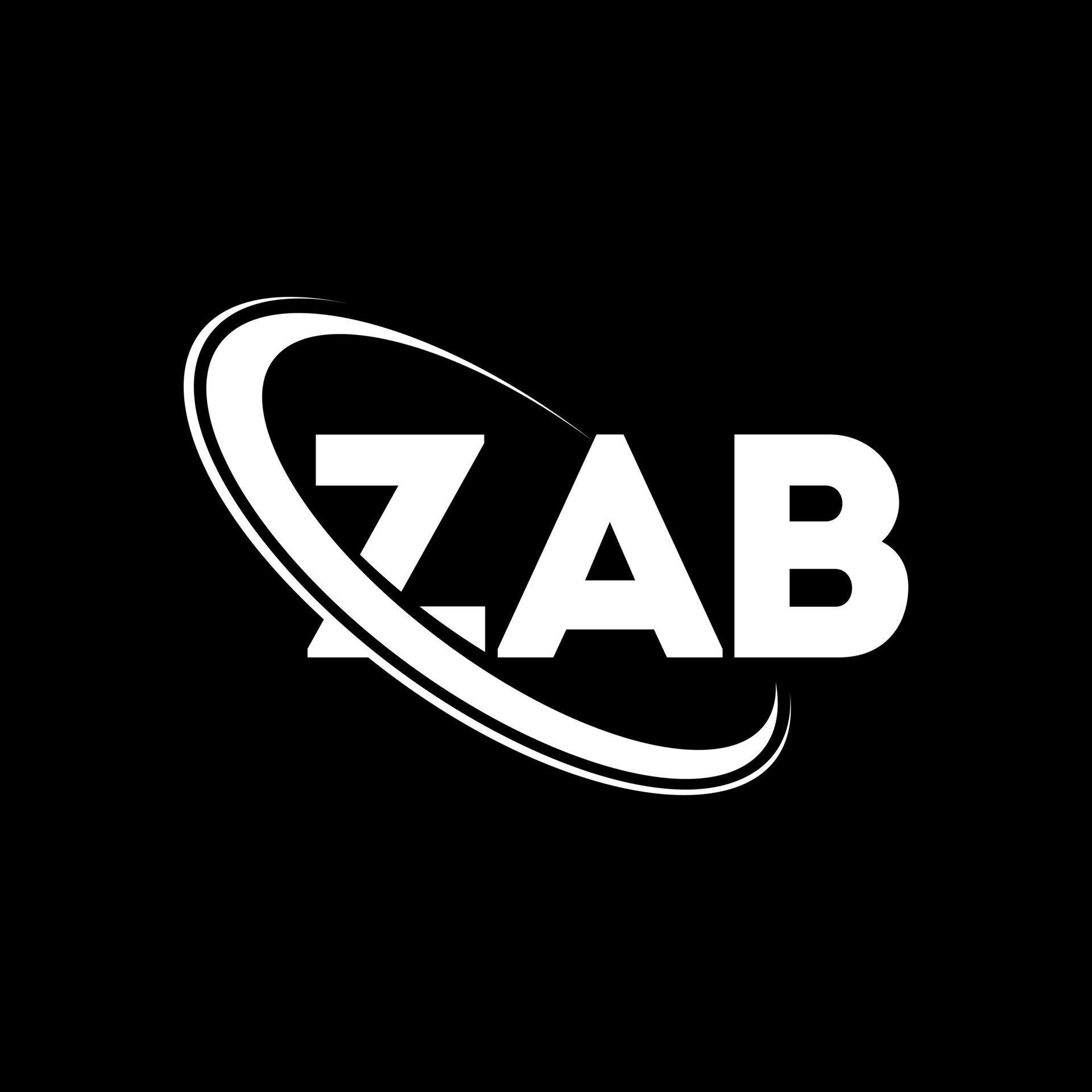 logotipo de zab. letra zab. diseño del logotipo de la letra zab. logotipo de iniciales zab ...