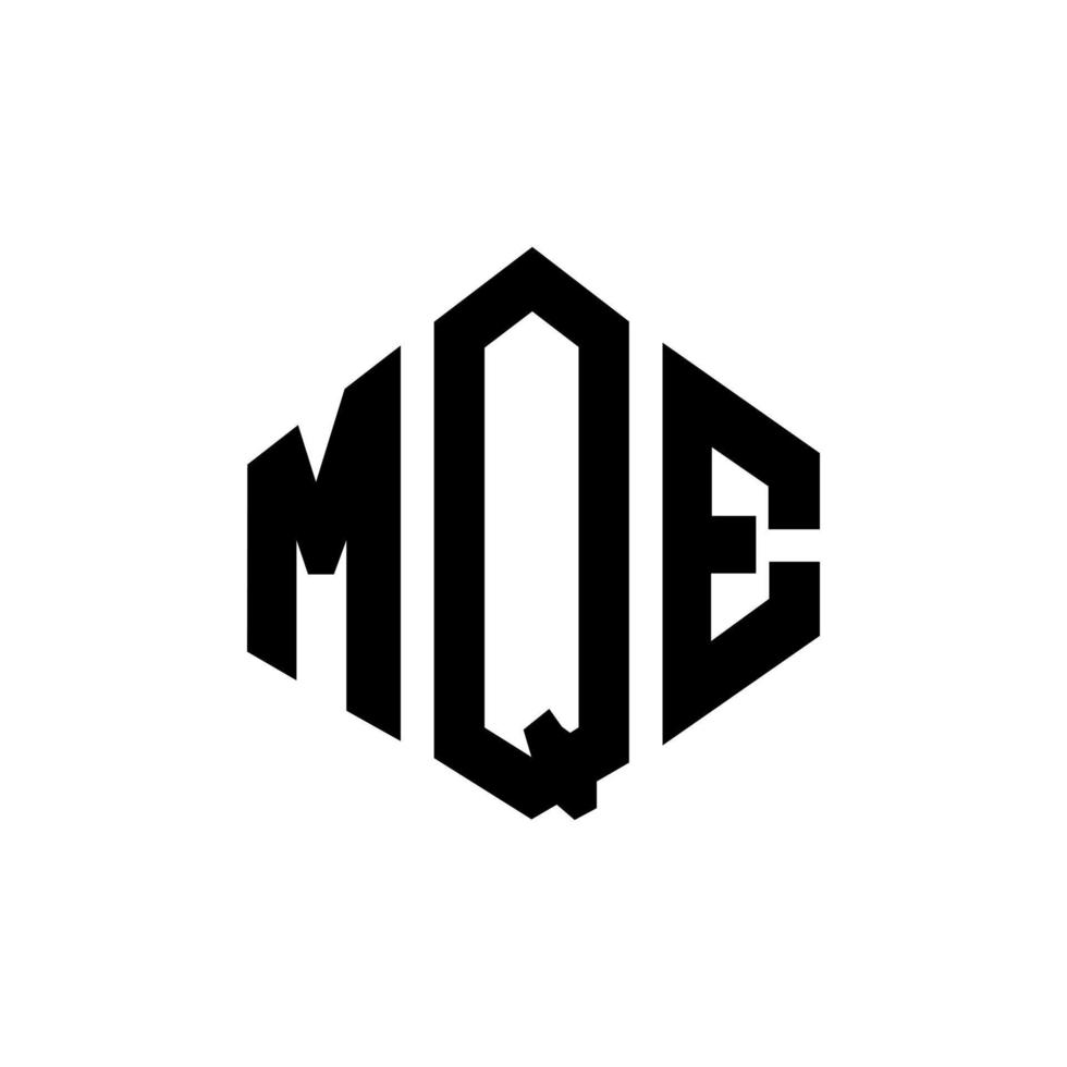 MQE letter logo design with polygon shape. MQE polygon and cube shape logo design. MQE hexagon ...