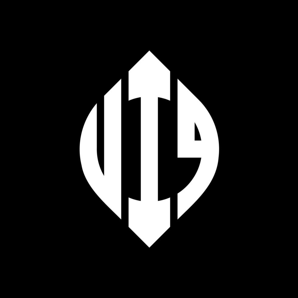Uiq Circle Letter Logo Design With Circle And Ellipse Shape Uiq Ellipse Letters With