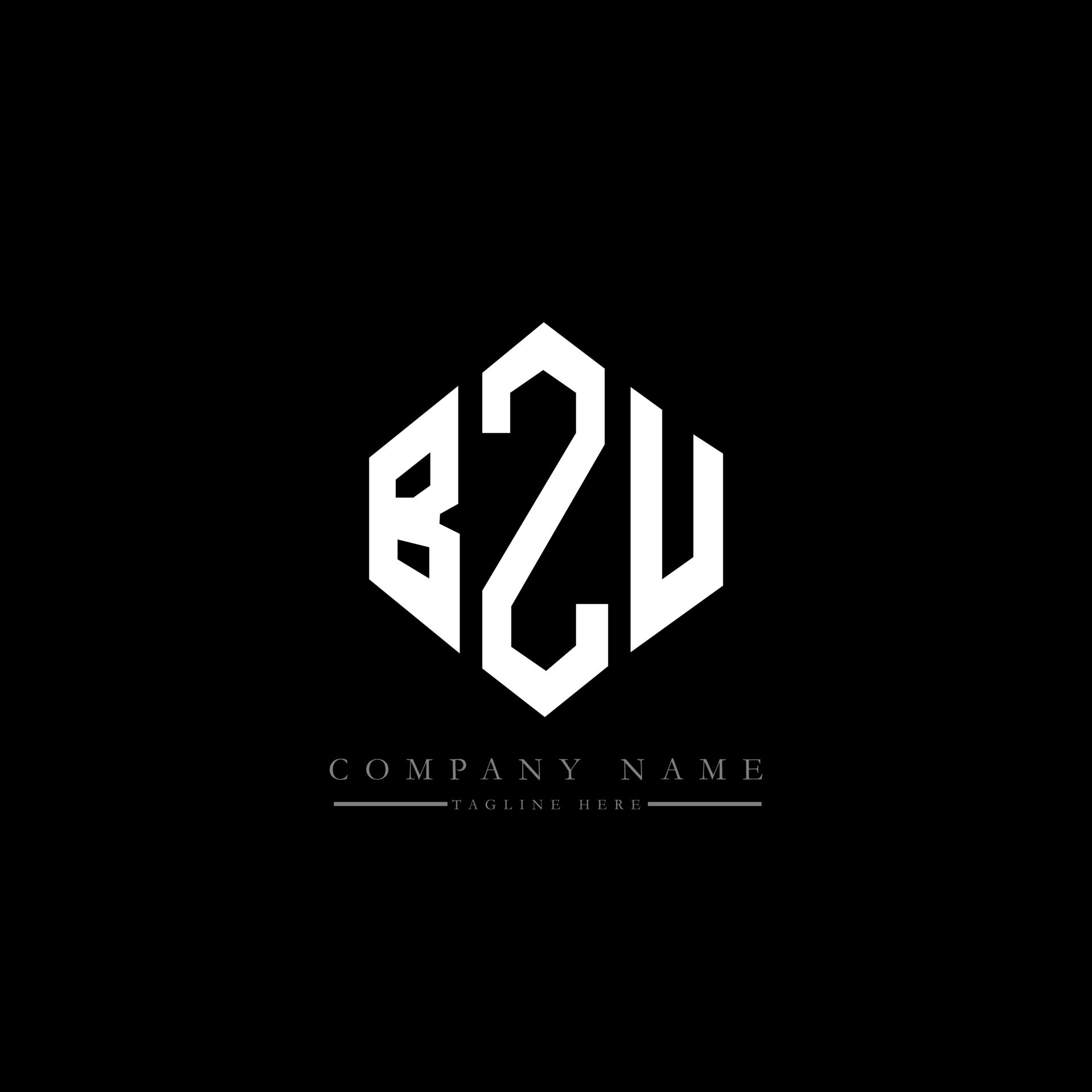 diseño de logotipo de letra bzu con forma de polígono. diseño de ... diseño de logotipo de letra bzu con forma de polígono. diseño de ...