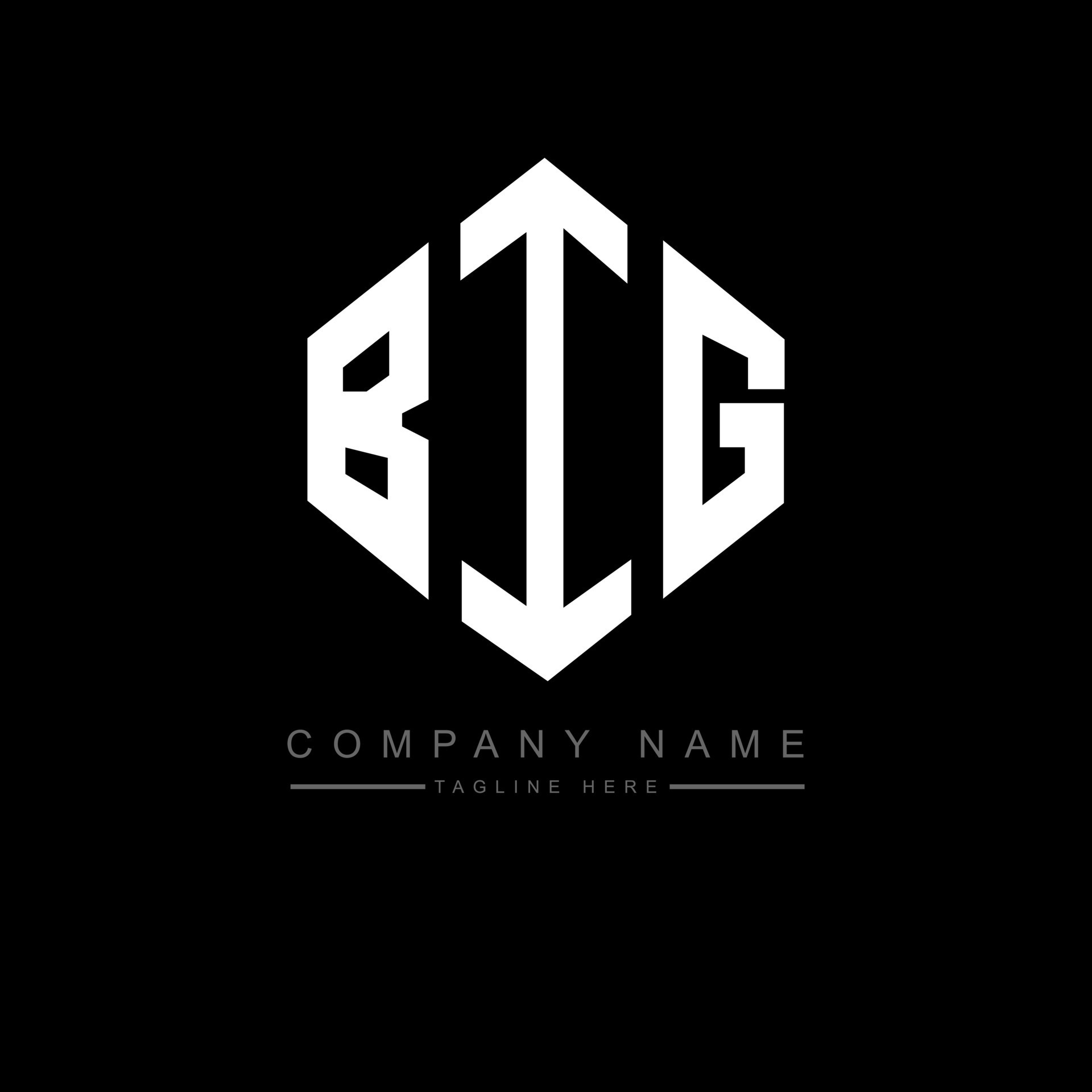 diseño de logotipo de letra grande con forma de polígono. gran diseño ...