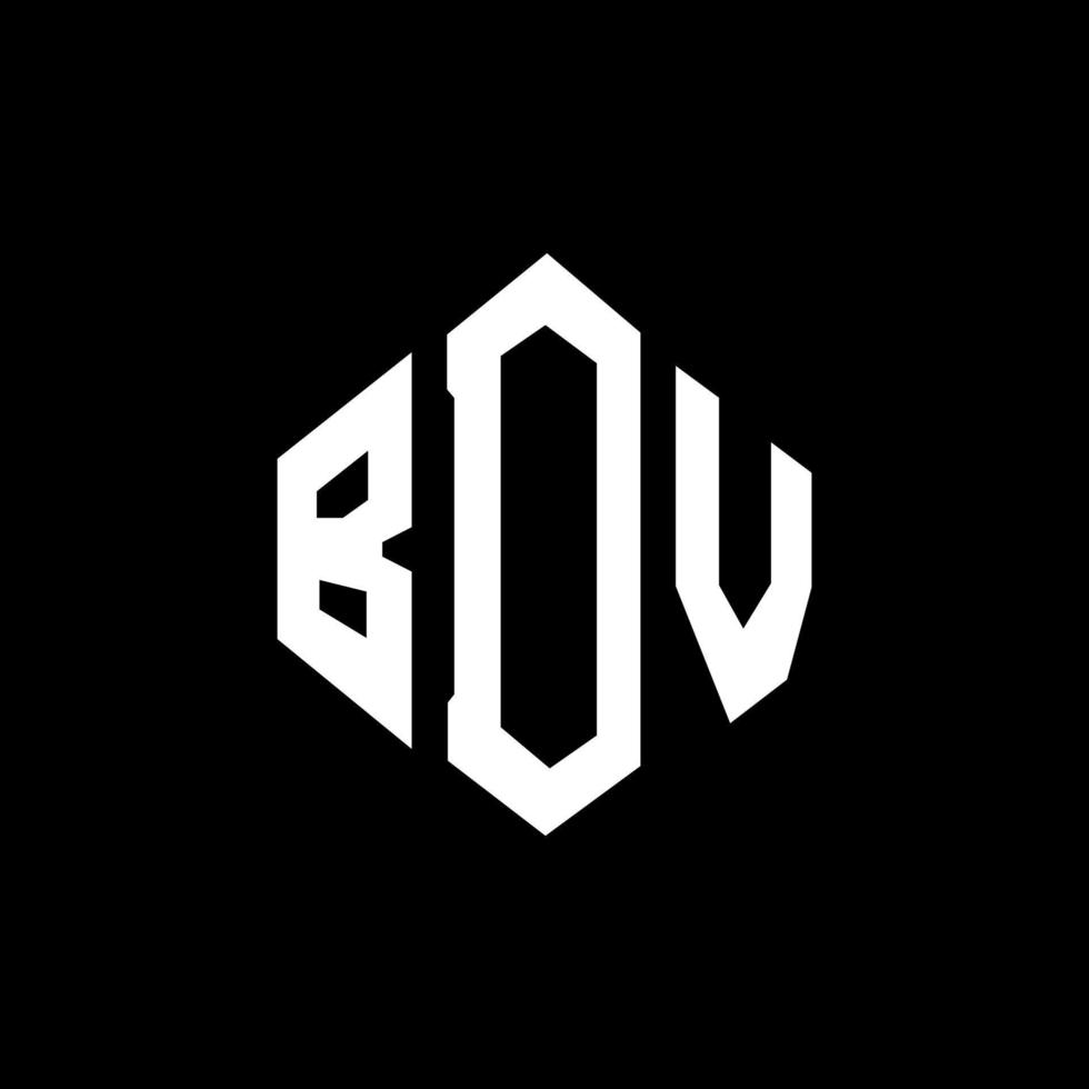 diseño de logotipo de letra bdv con forma de polígono. diseño de ...