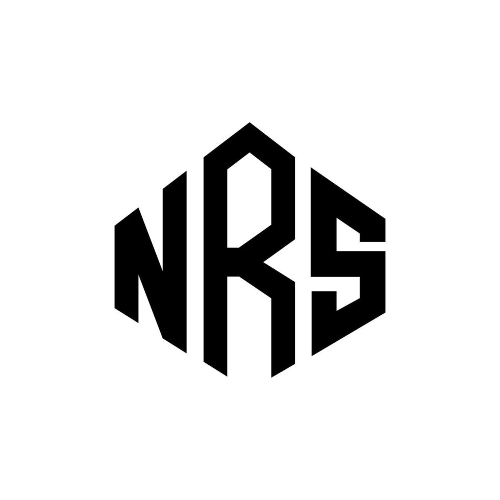 NRS letter logo design with polygon shape. NRS polygon and cube shape logo design. NRS hexagon ...