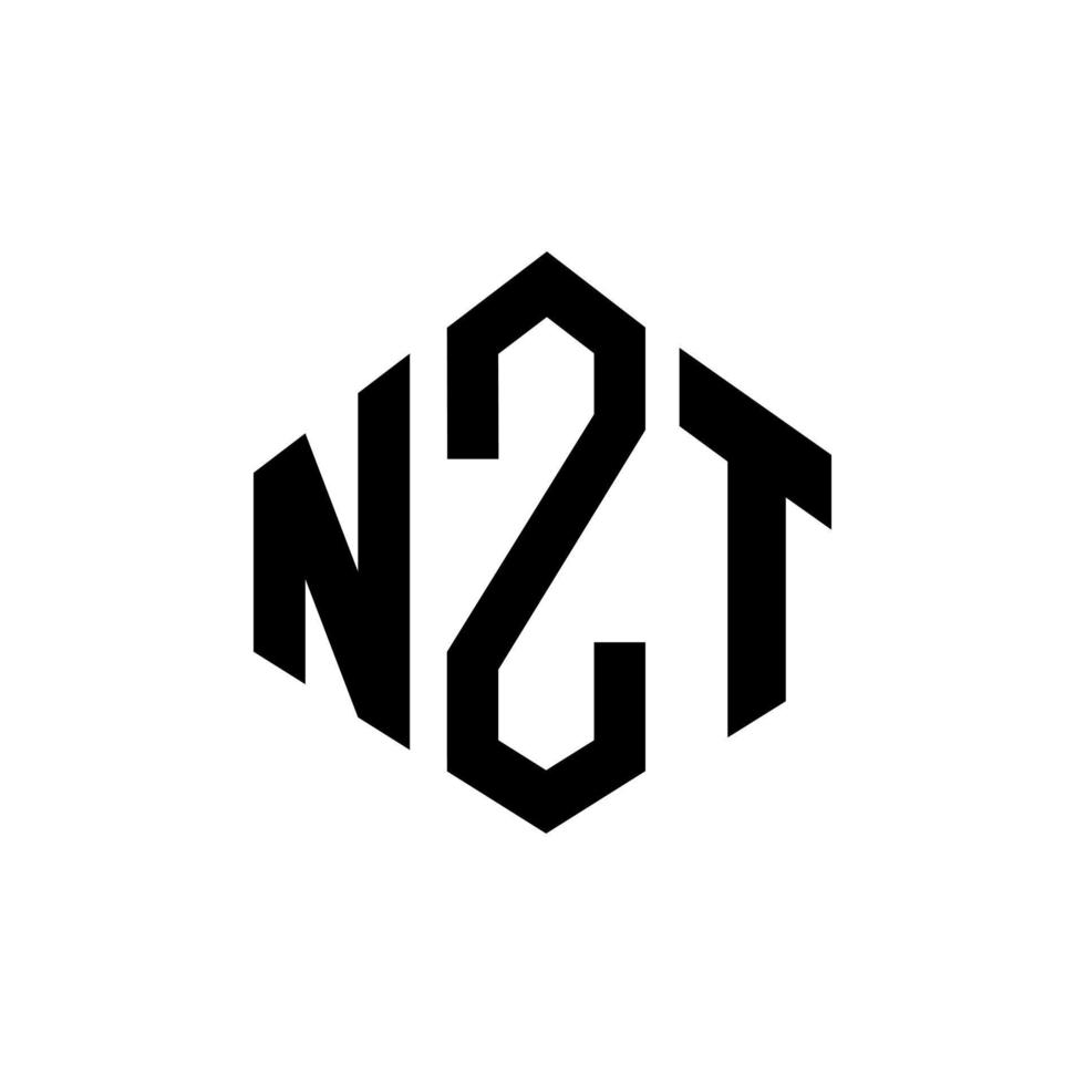 NZT letter logo design with polygon shape. NZT polygon and cube shape ...