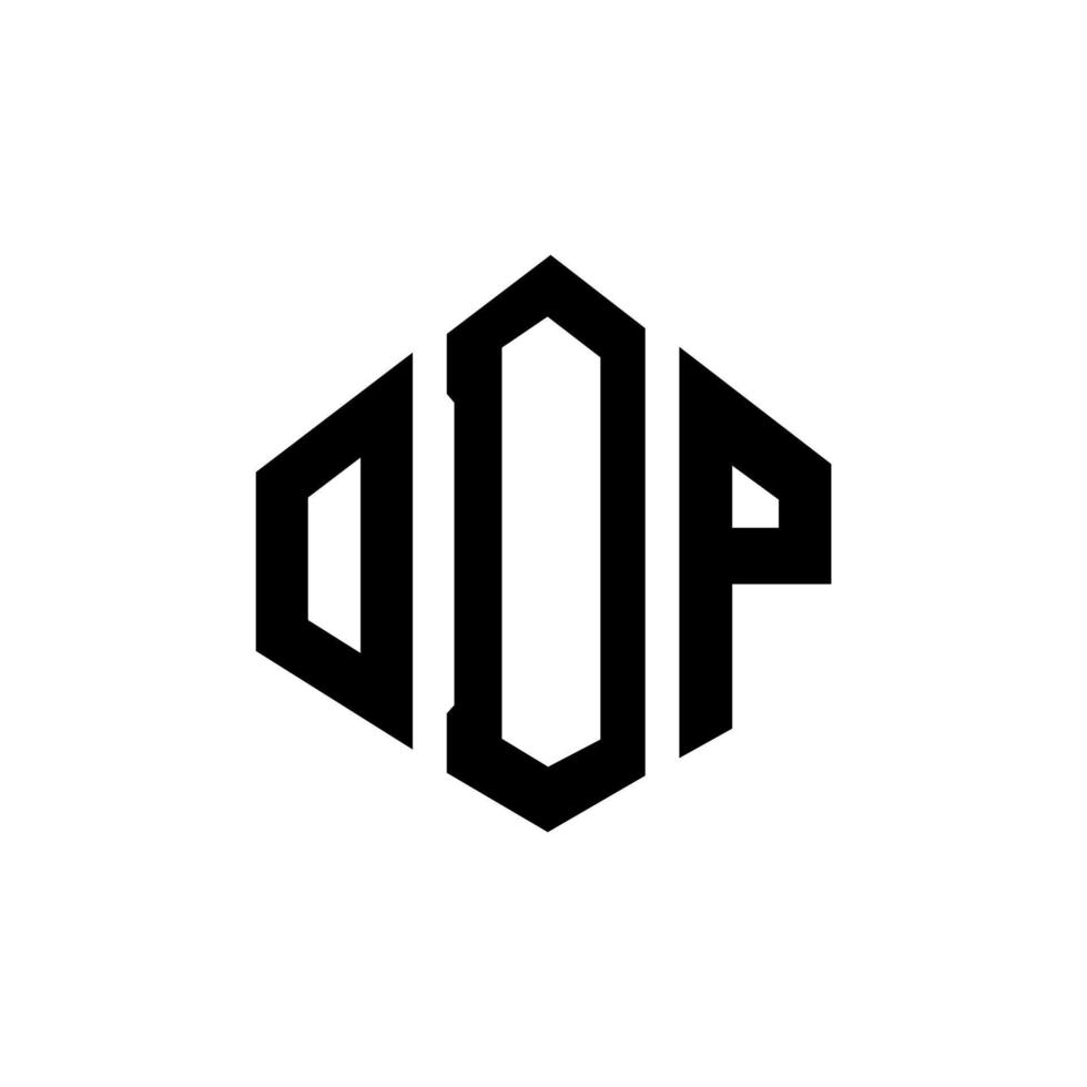 diseño de logotipo de letra odp con forma de polígono. diseño de logotipo en forma de cubo y ...