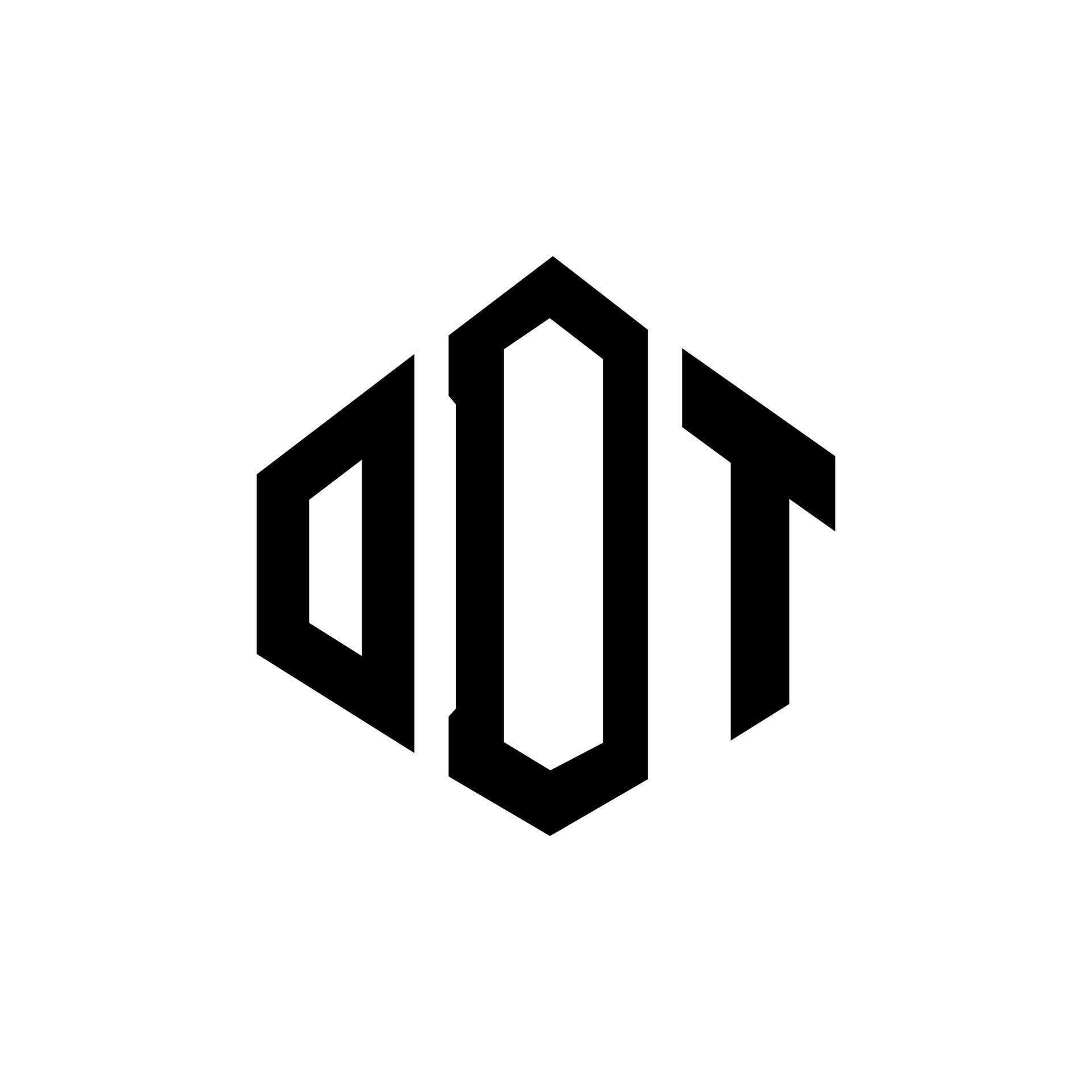 diseño de logotipo de letra odt con forma de polígono. diseño de ...