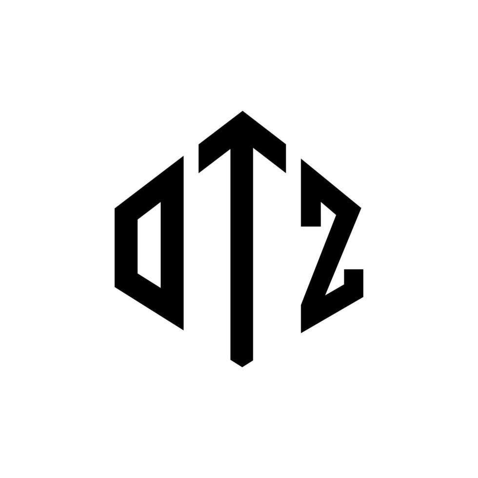 diseño de logotipo de letra otz con forma de polígono. diseño de logotipo en forma de cubo y ...