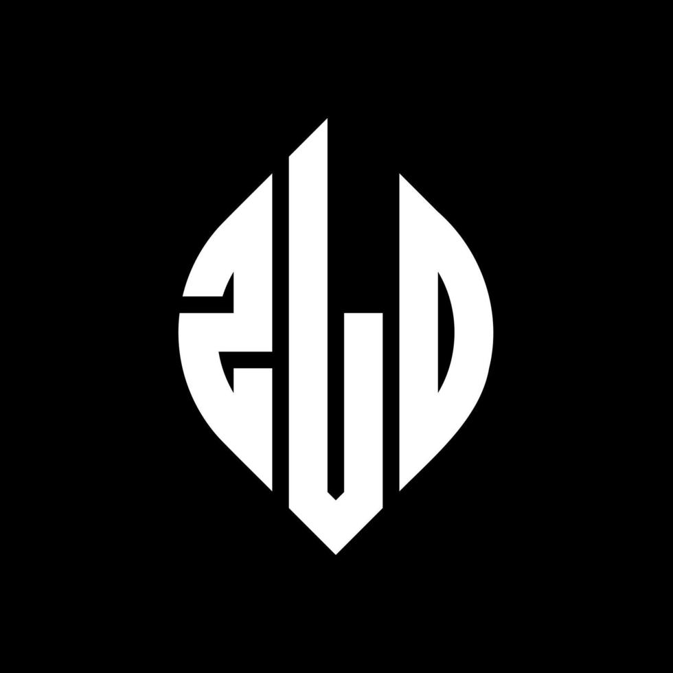 ZLD circle letter logo design with circle and ellipse shape. ZLD ...
