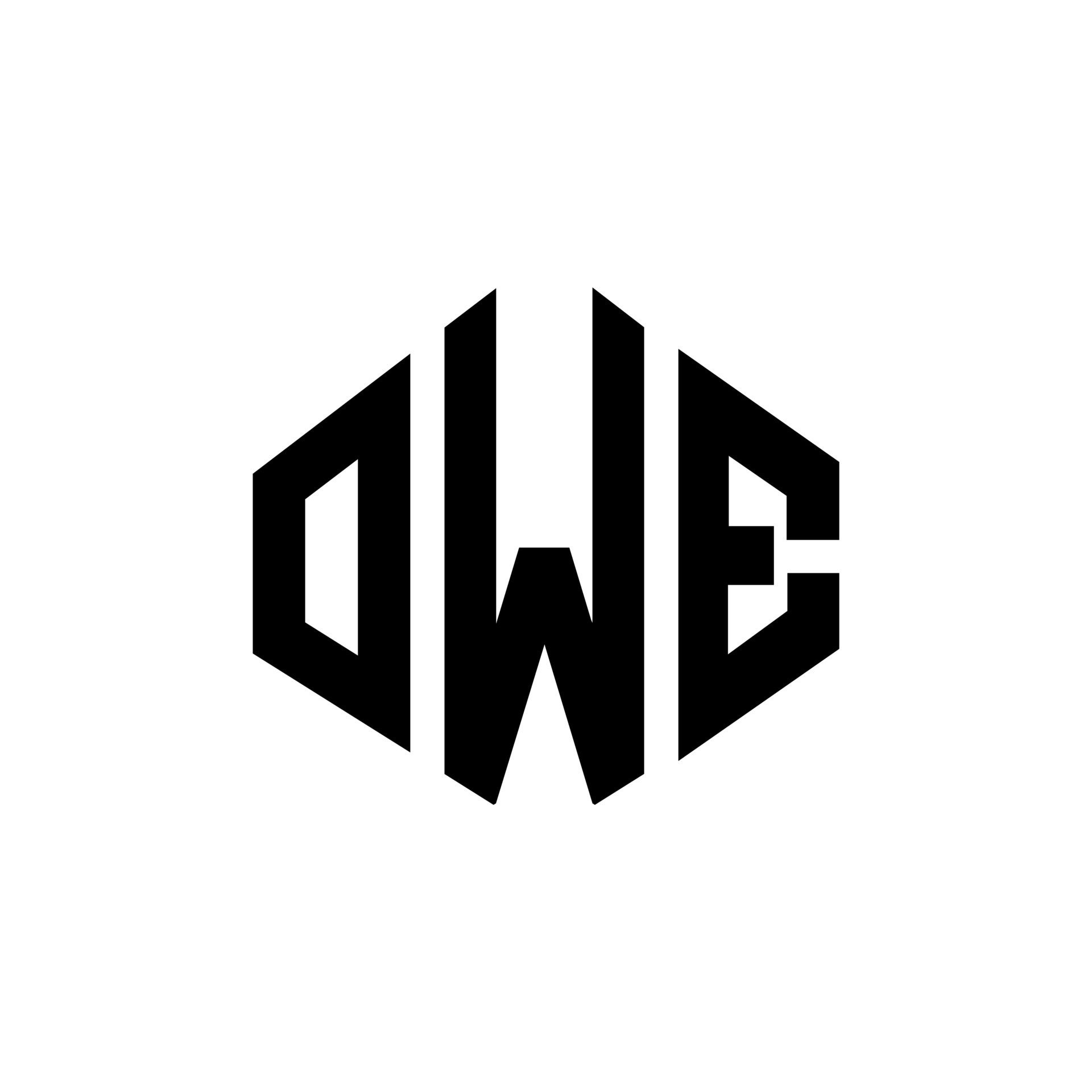 OWE letter logo design with polygon shape. OWE polygon and cube shape ... OWE letter logo design with polygon shape. OWE polygon and cube shape ...