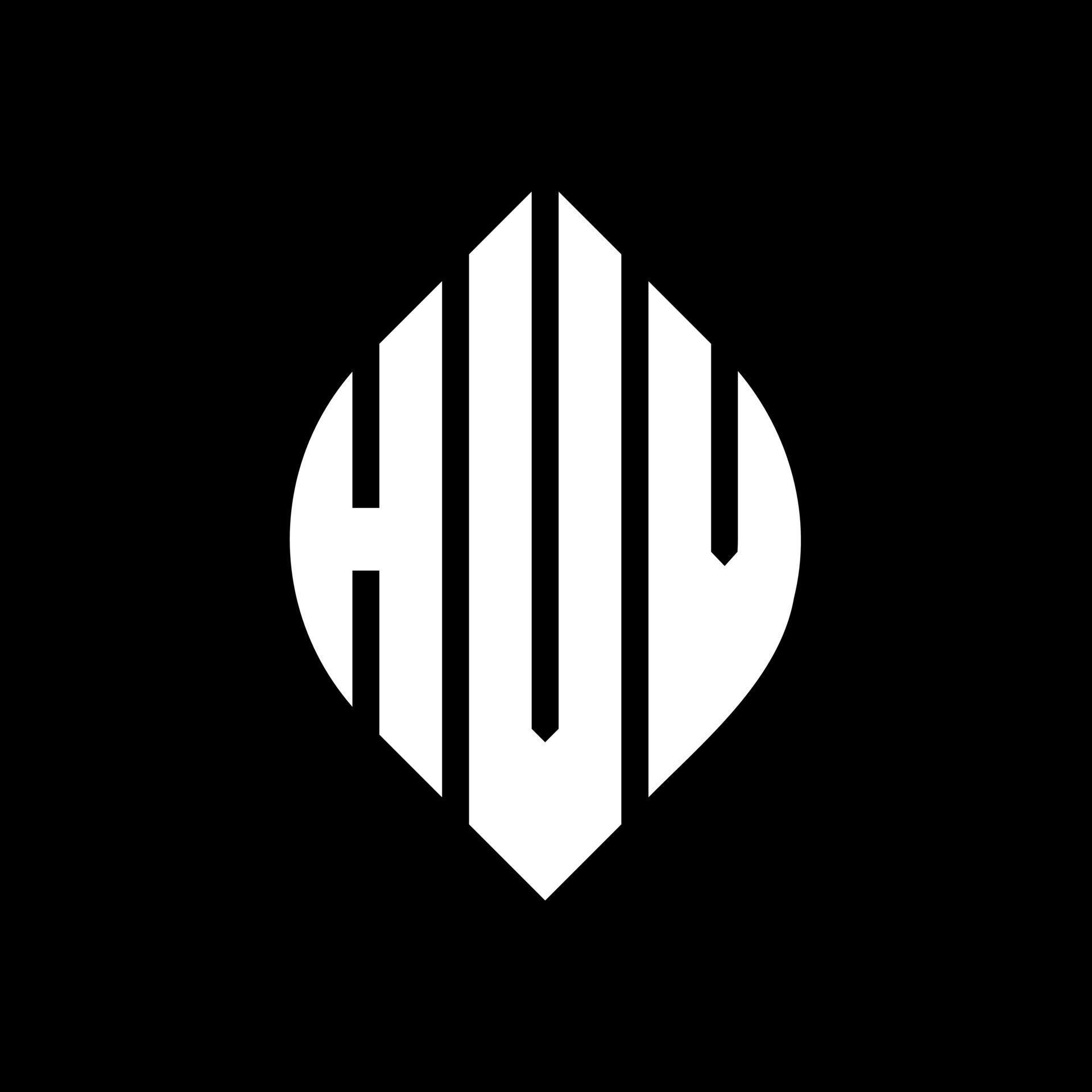 diseño de logotipo de letra de círculo hvv con forma de círculo y ...
