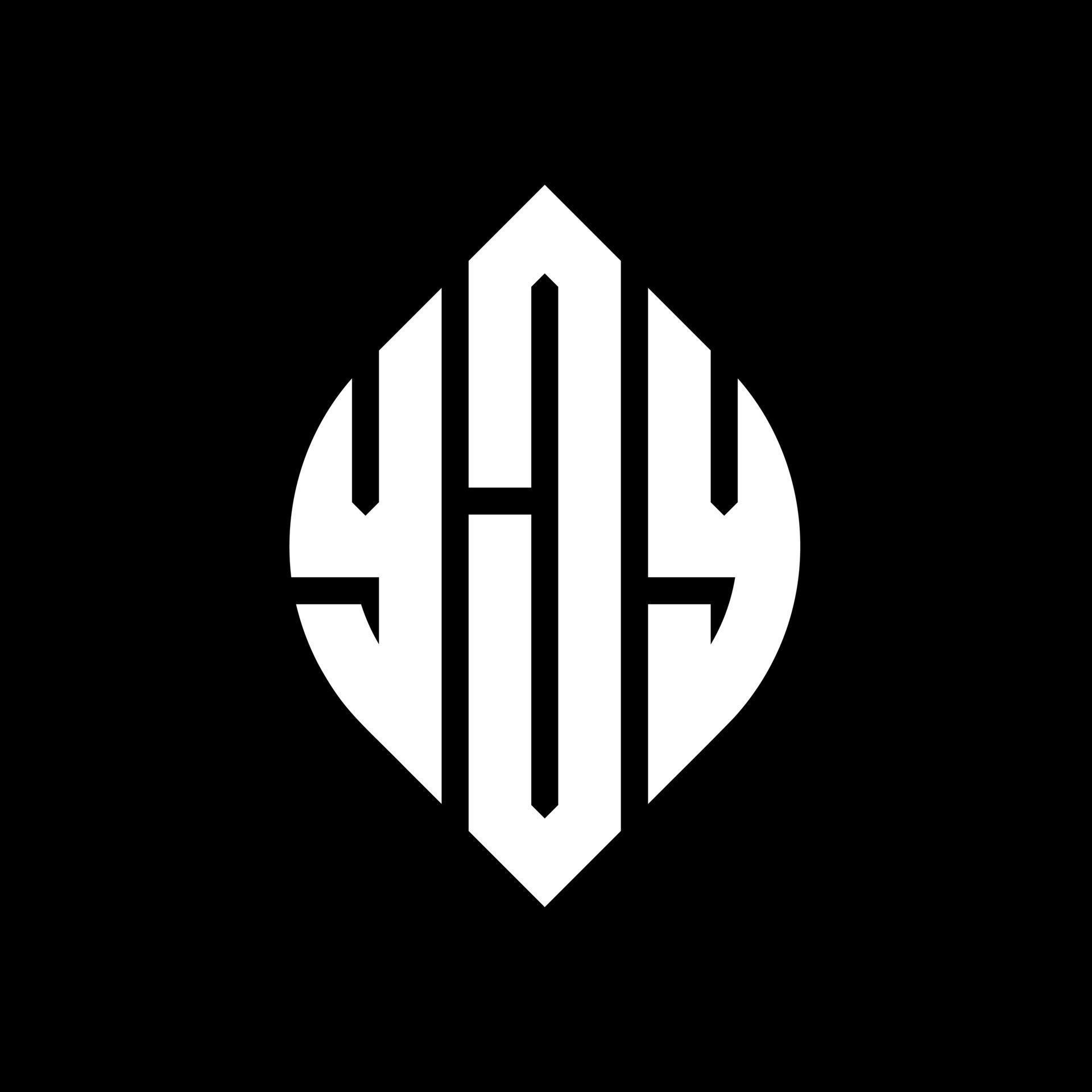 YJY circle letter logo design with circle and ellipse shape. YJY ellipse letters with ...