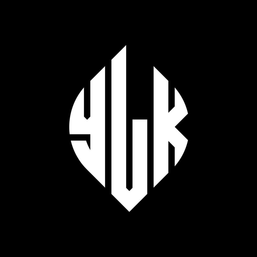 Ylk Circle Letter Logo Design With Circle And Ellipse Shape Ylk Ellipse Letters With