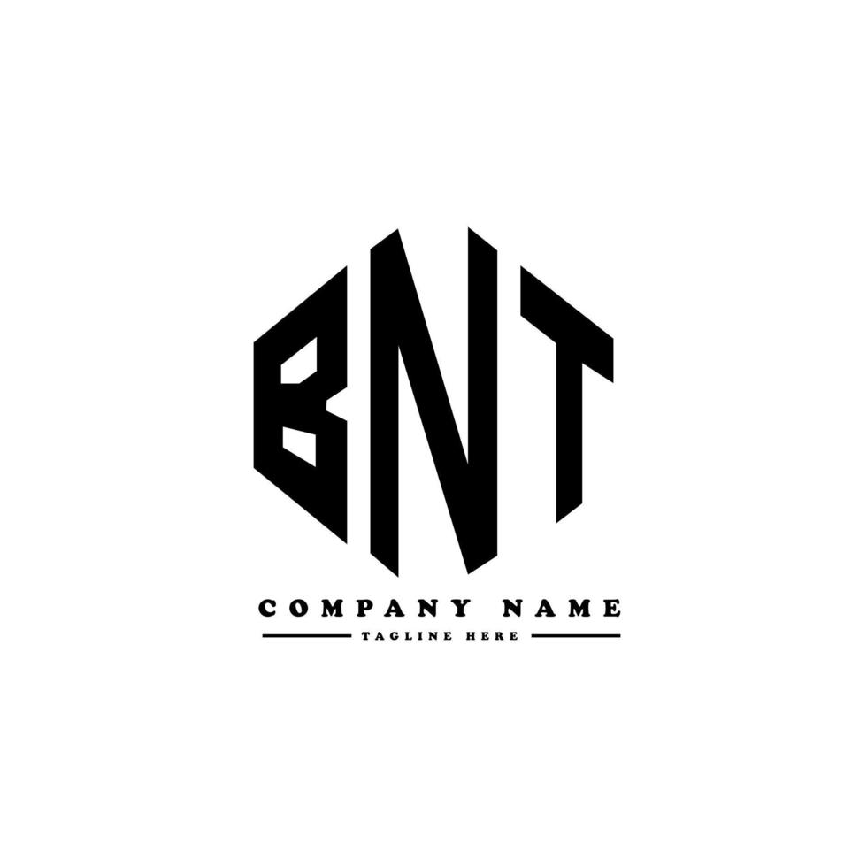 BNT letter logo design with polygon shape. BNT polygon and cube shape logo design. BNT hexagon ...