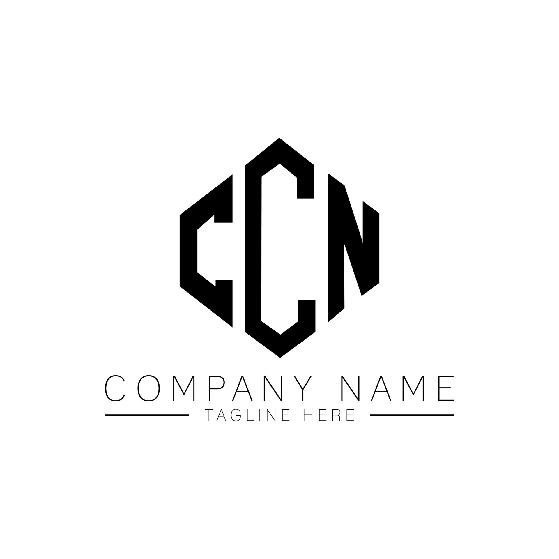 Ccn Letter Logo Design With Polygon Shape Ccn Polygon And Cube Shape