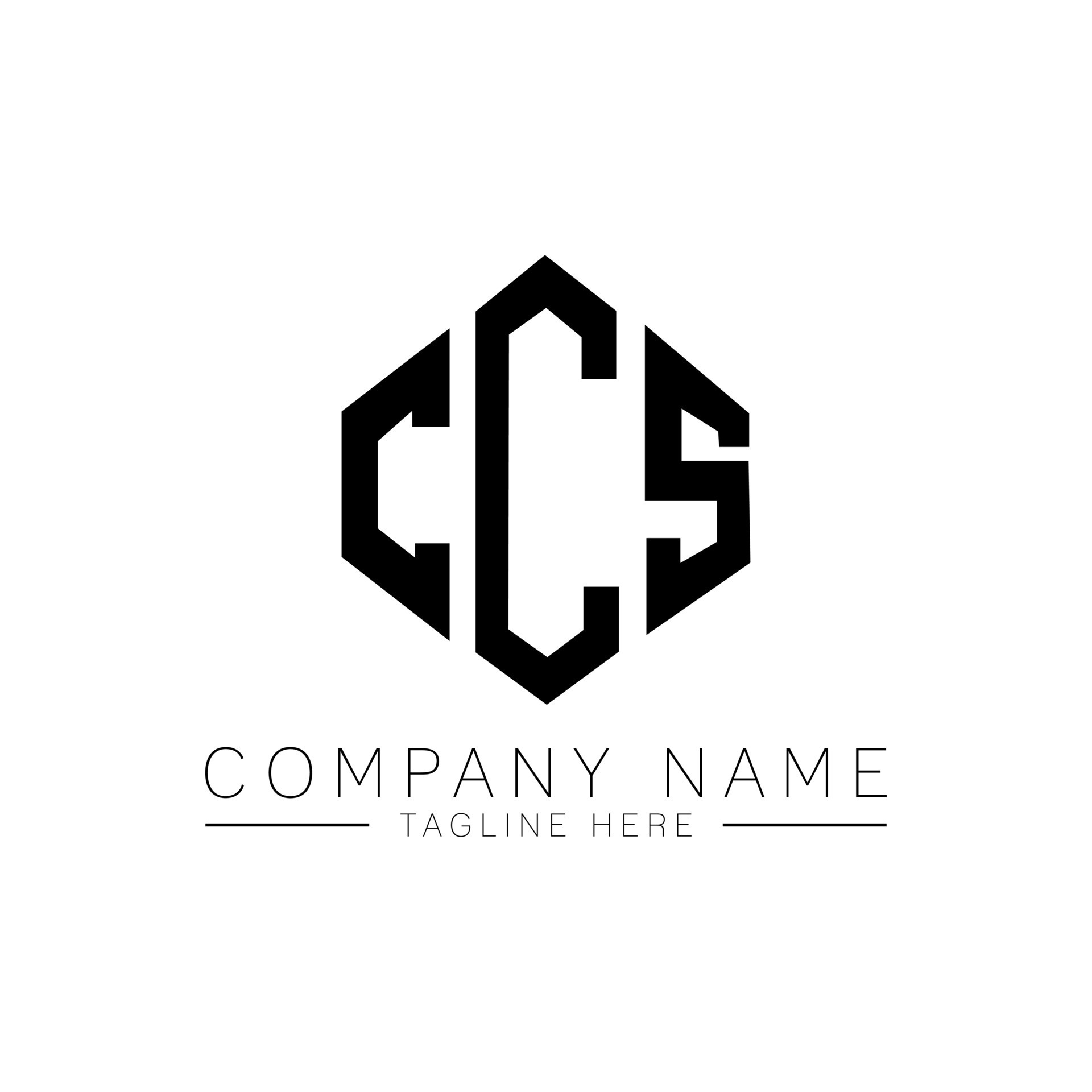 Diseño De Logotipo De Letra Ccs Con Forma De Polígono Diseño De