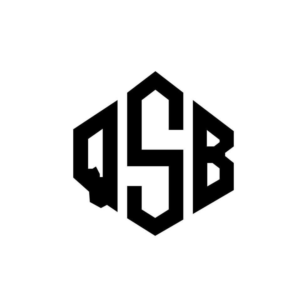 diseño de logotipo de letra qsb con forma de polígono. qsb polígono y diseño de logotipo en ...