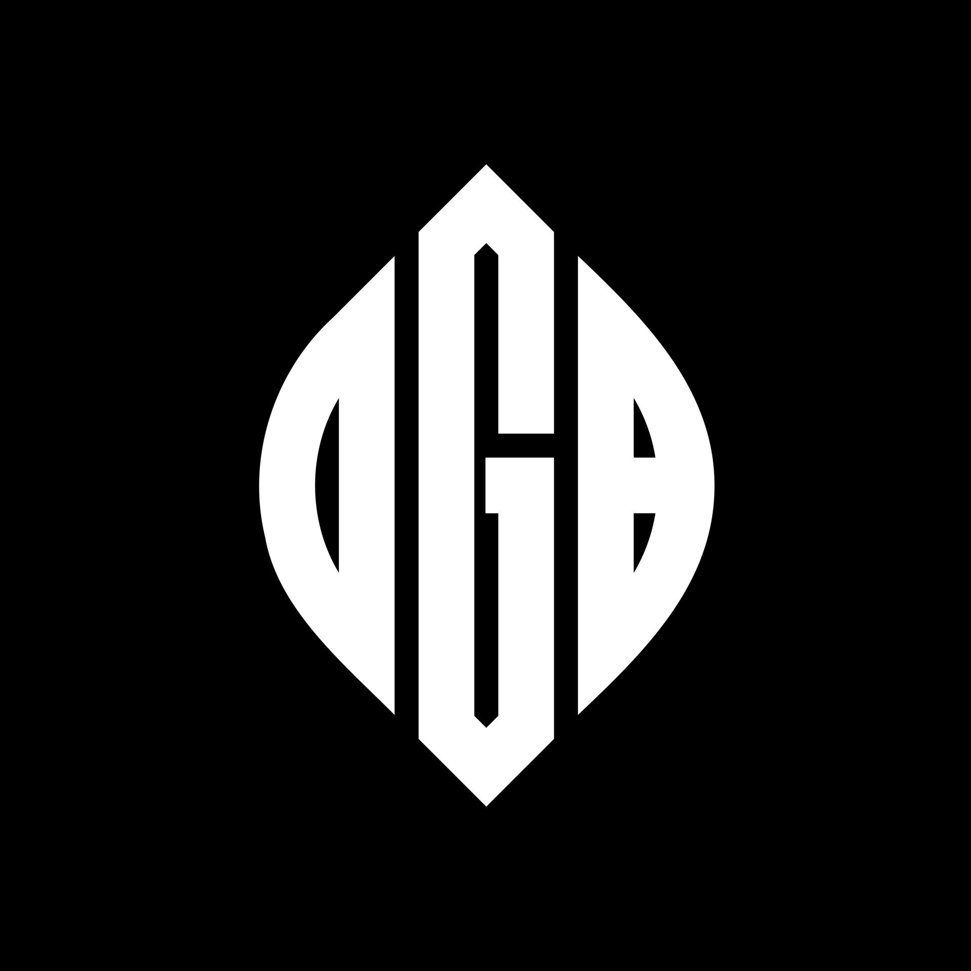 diseño de logotipo de letra circular dgb con forma de círculo y elipse. Letras de elipse dgb con ...
