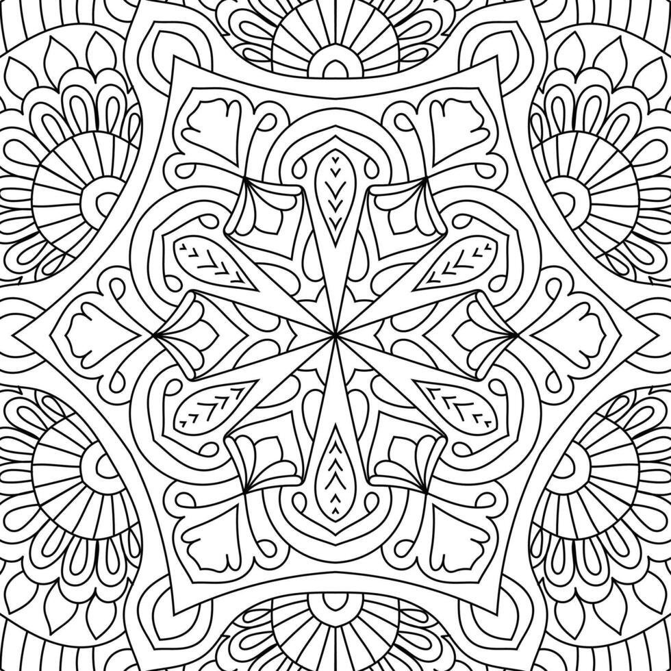 Doodle mandala coloring book pages illustration 9168689 Vector Art at ...