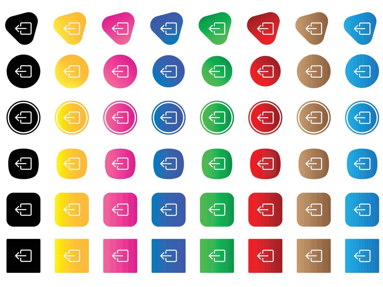 box arrow icon . web icon set . icons collection. Simple vector ...